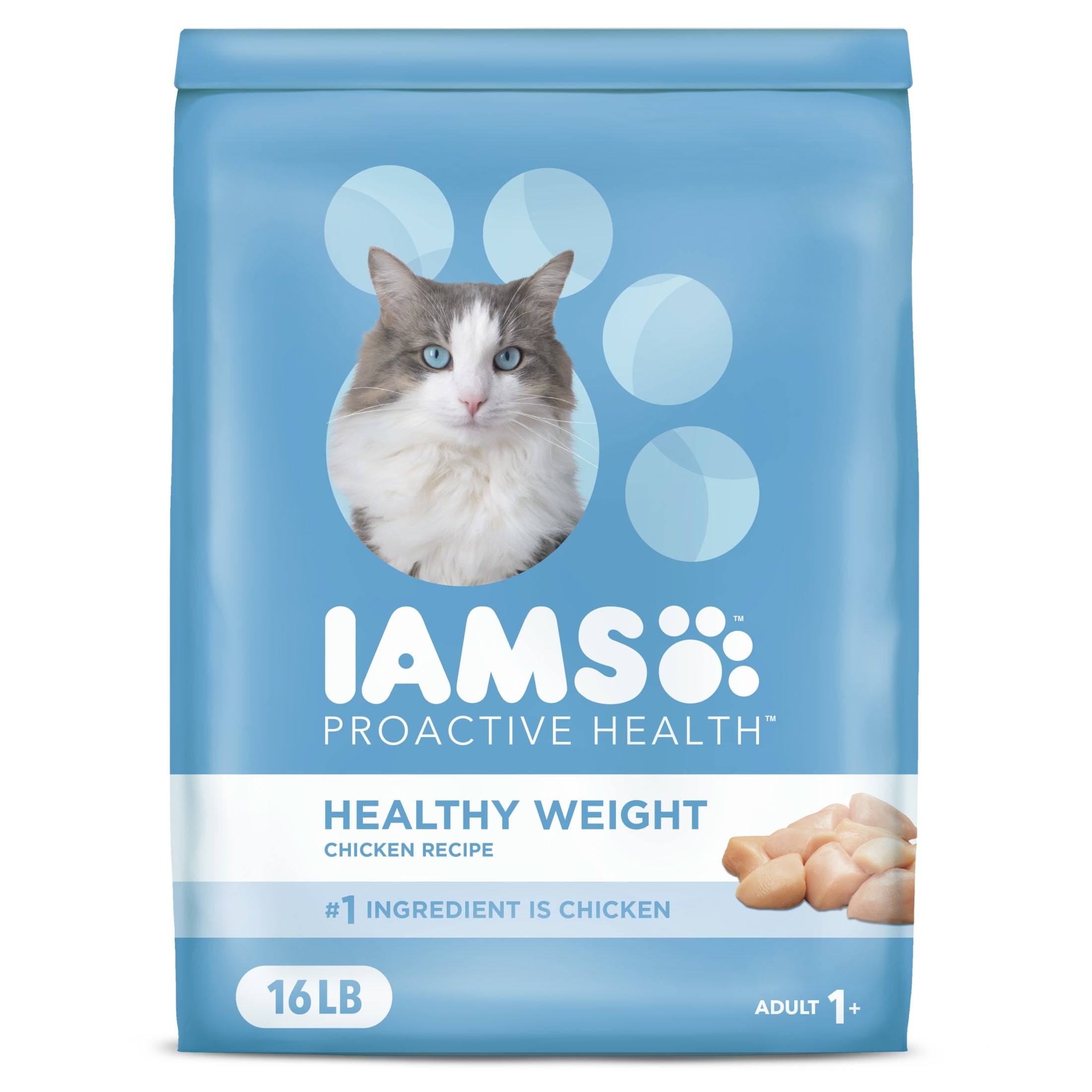 Iams Proactive Health Healthy Weight Chicken Flavor Adult Dry Cat Food ...