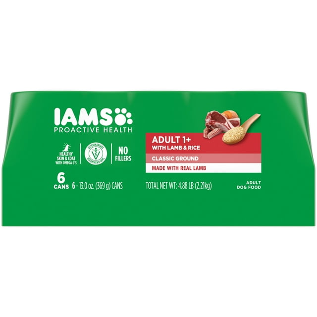 Iams Proactive Health Lamb And Rice Wet Dog Food, 13 Oz Cans (6 Pack ...