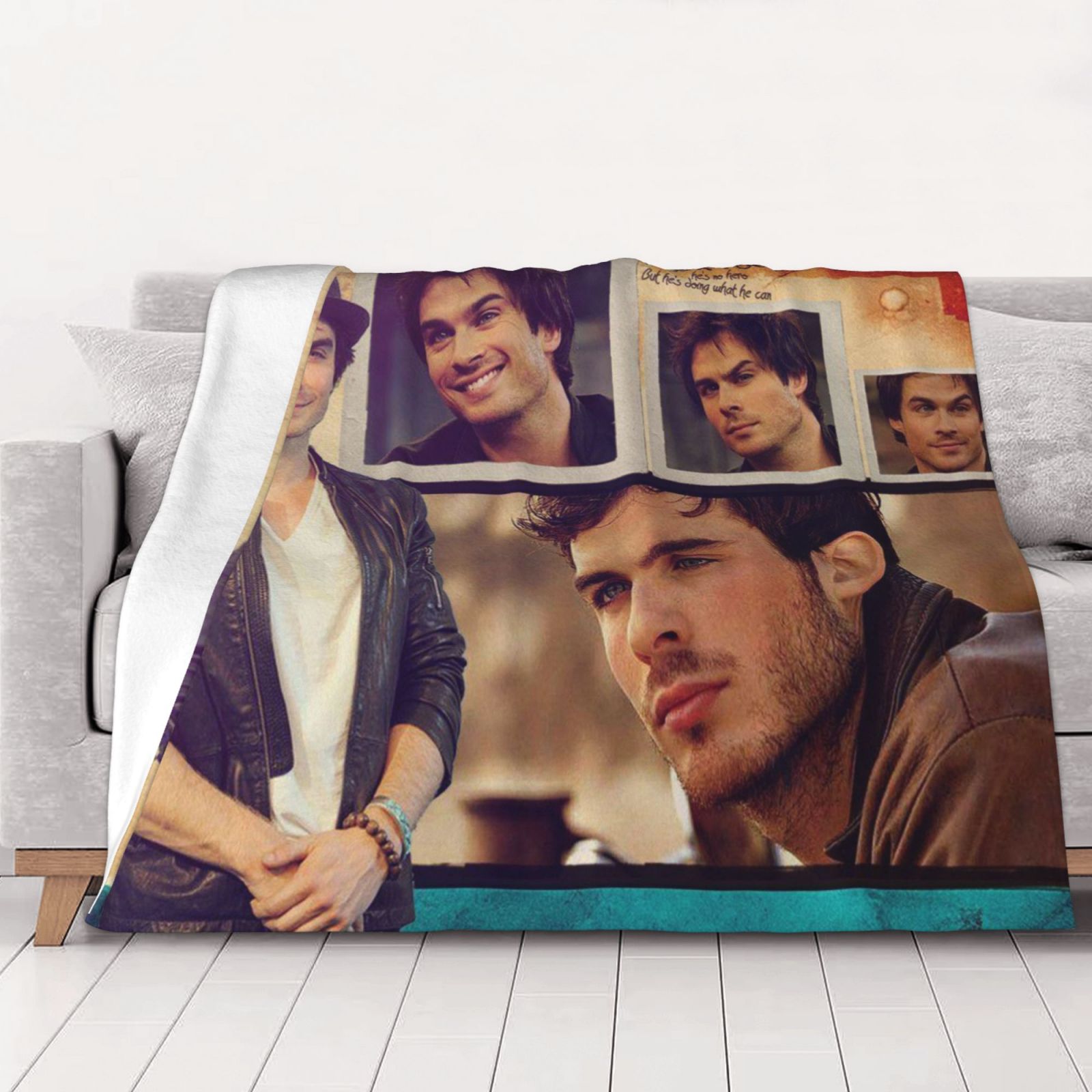 Ian Somerhalder The Vampire Diaries Thick Blanket Cozy Soft Fuzzy Anti ...