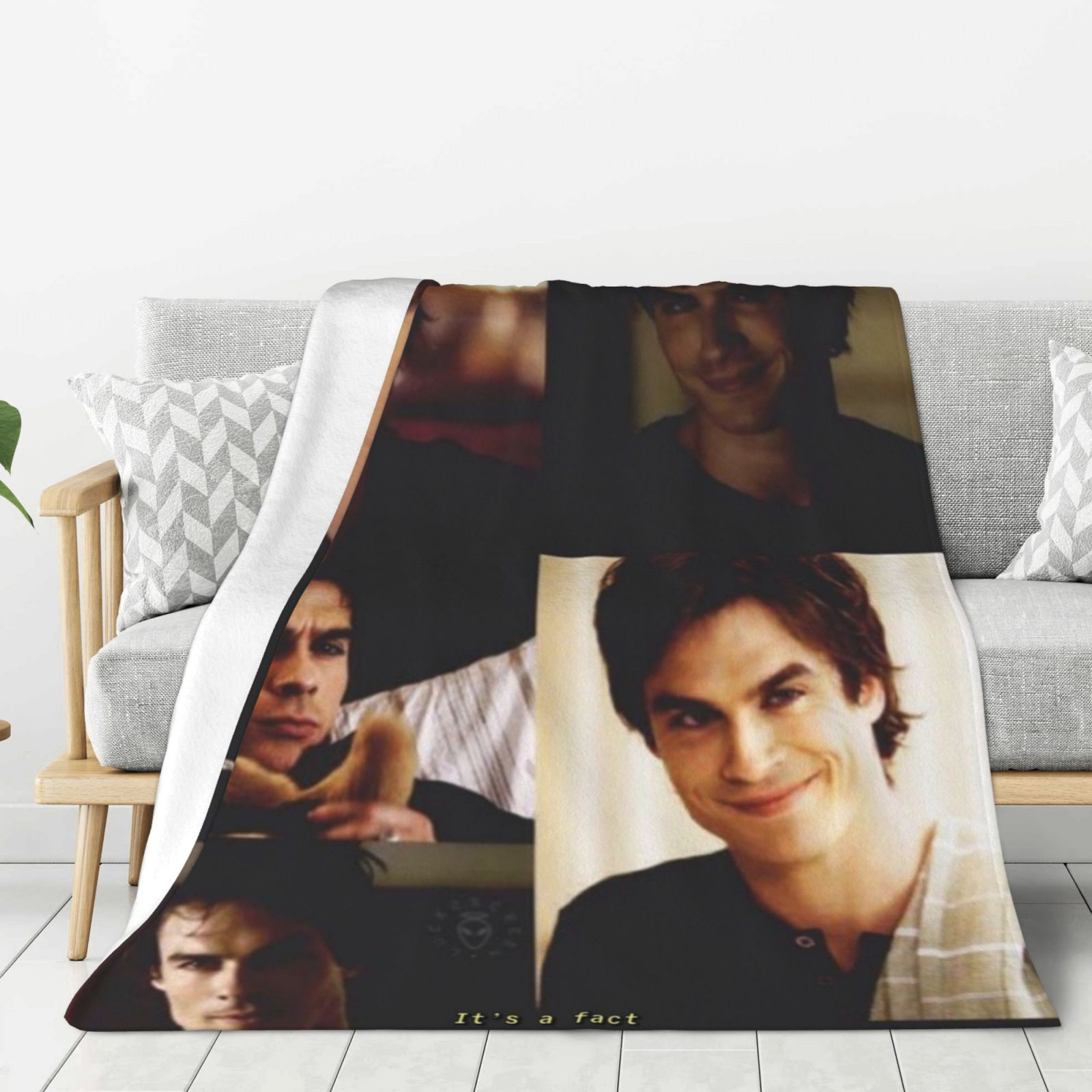 Ian Somerhalder The Vampire Diaries Thick Blanket Cozy Soft Fuzzy Anti ...
