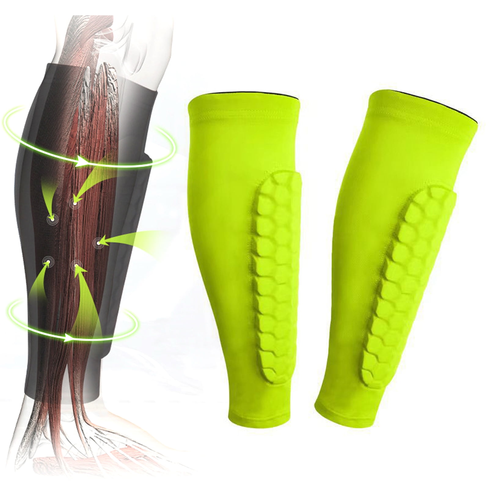 Iaukyu 1 Pair Soccer Sports Shin Guards High Impact Resistant Anti ...