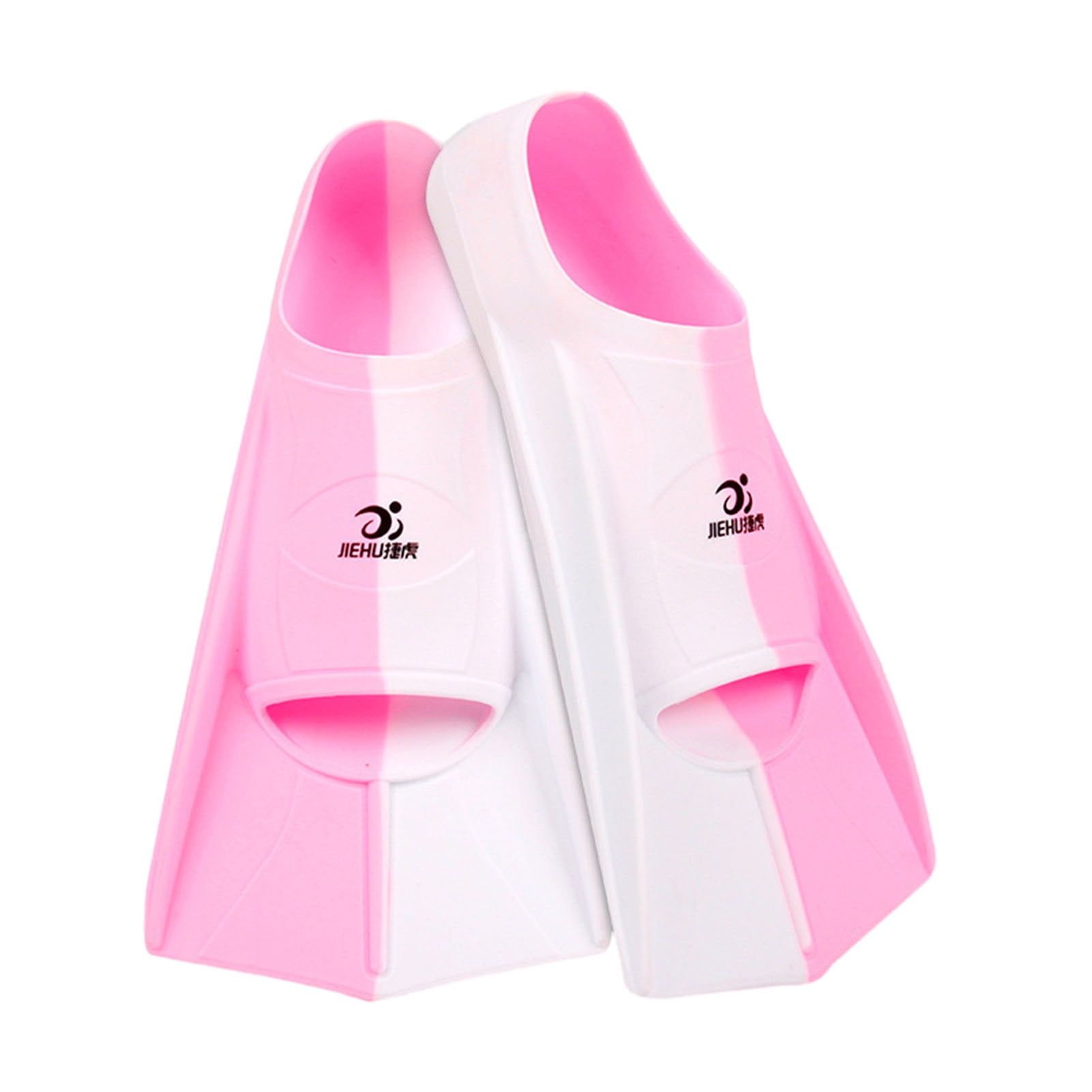1 Pair Swim Training Fins Short Blade Floating Flippers Soft Flexible ...