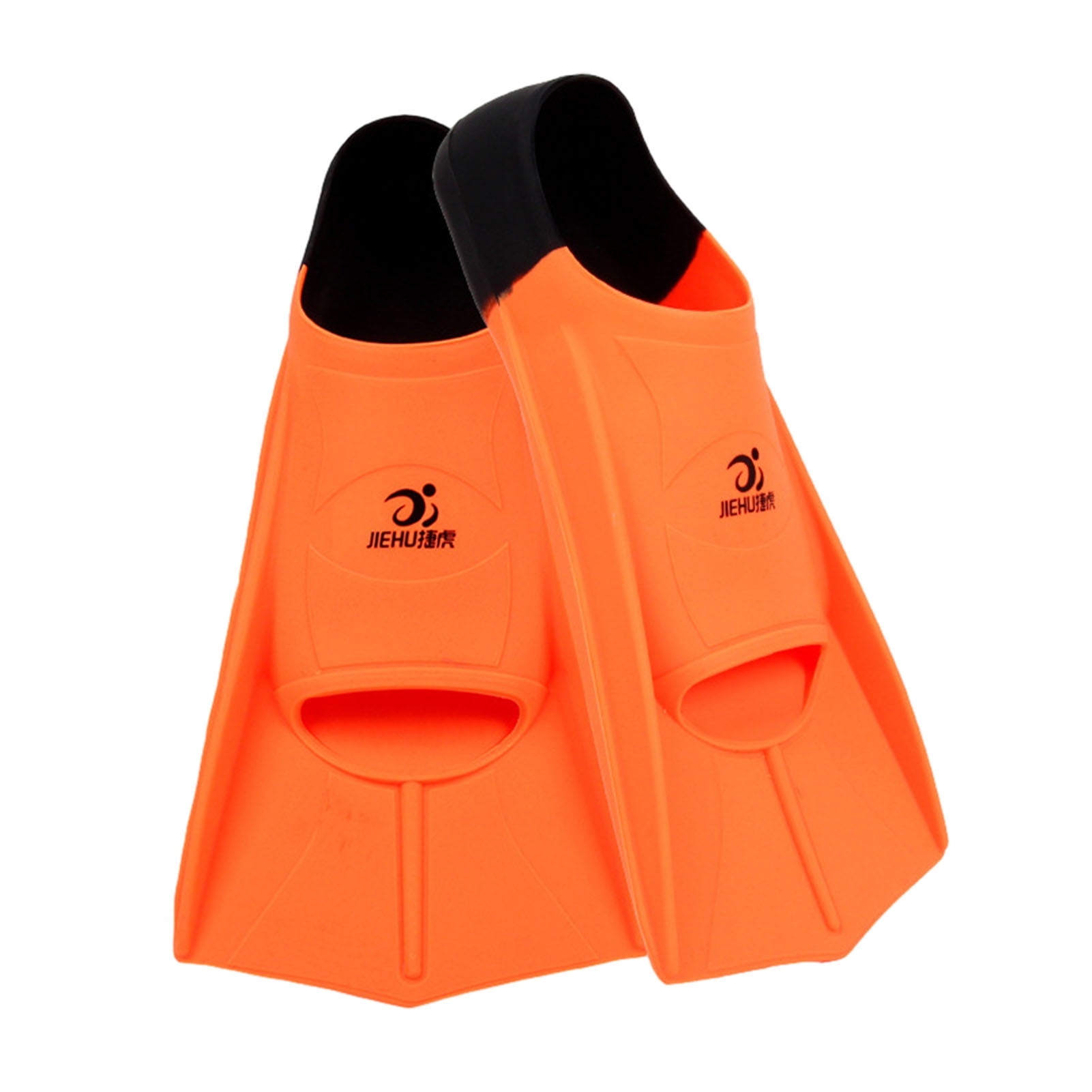 1 Pair Swim Training Fins Short Blade Floating Flippers Soft Flexible ...