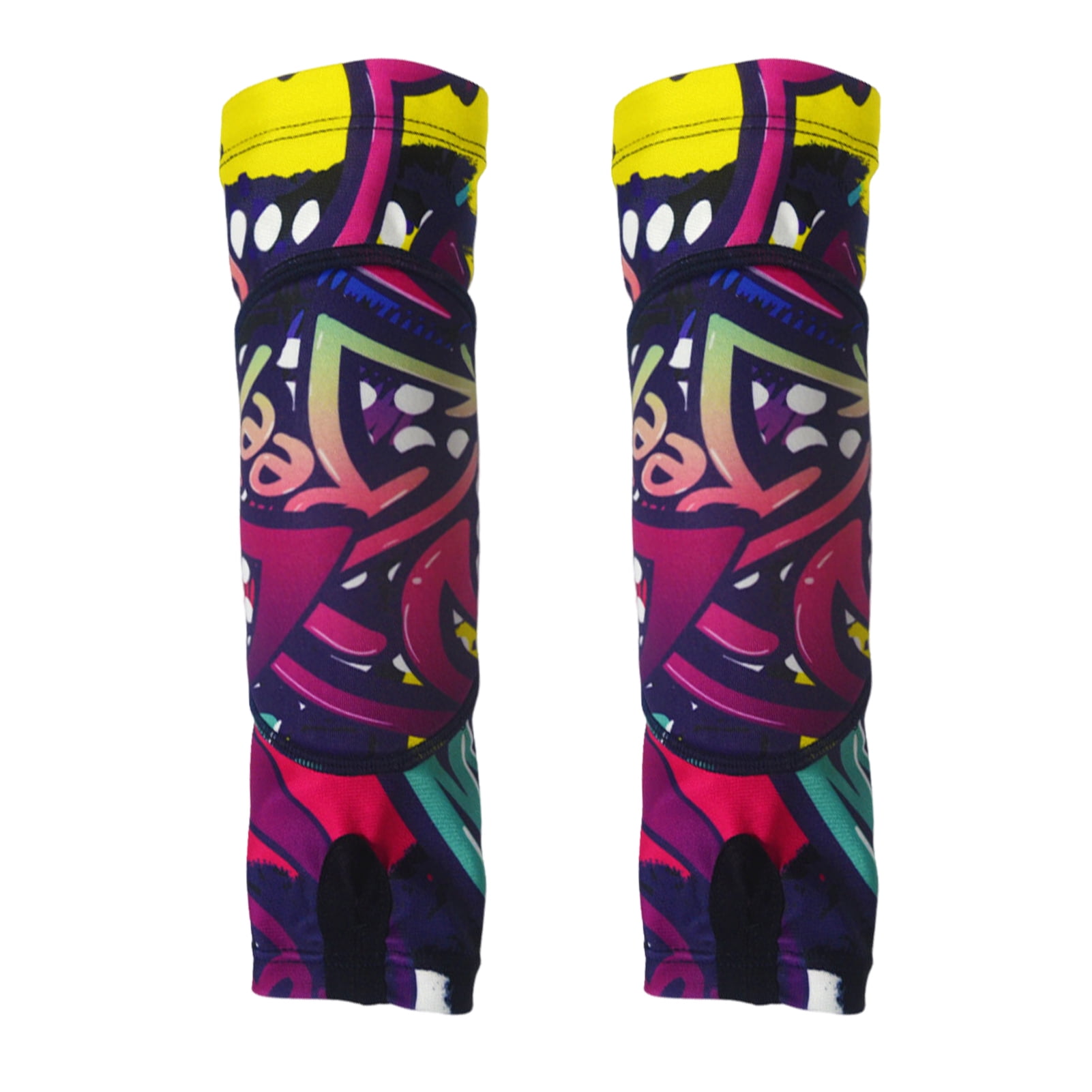 1 Pair Volleyball Arm Sleeves with Thumb Hole Soft Breathable Sweat ...