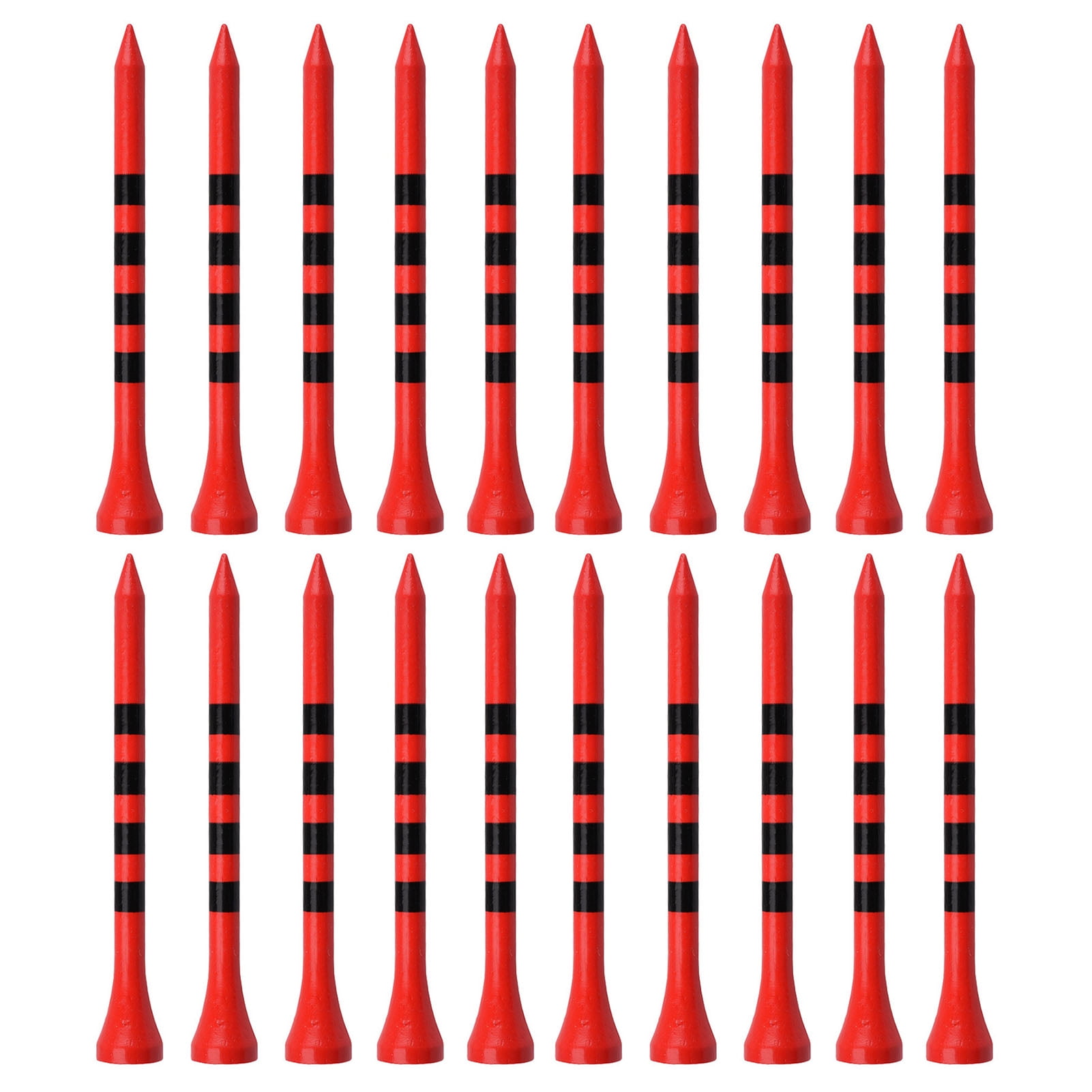 Iaukyu 20Pcs Golf Tee Striped Increase Flight Distance Low-Resistance ...