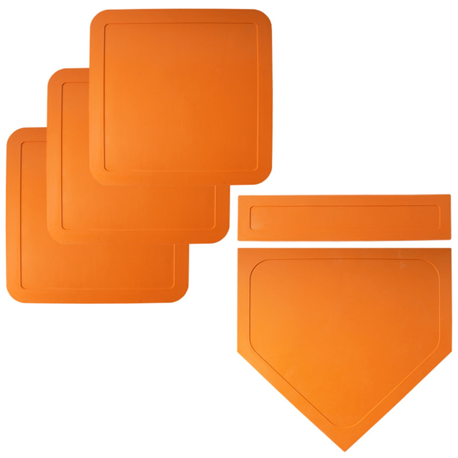 Iaukyu Rubber Baseball Softball Base Set Wear Resistant Home Plate ...