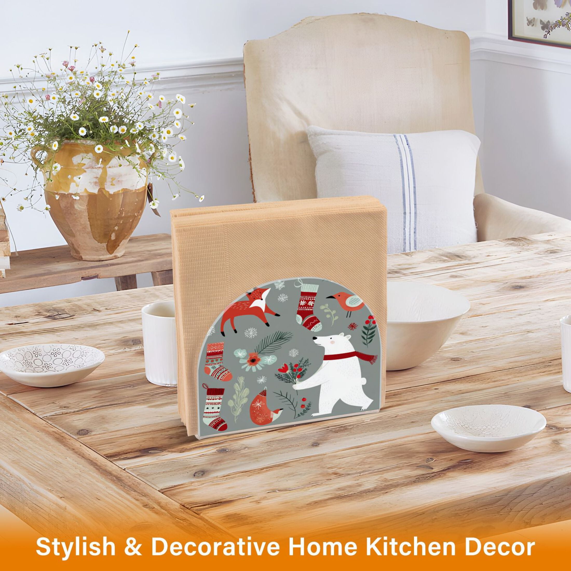 Iauyy 1 Piece Napkin Holder for Table 4.1x4.9x1.97in Acrylic Kitchen ...