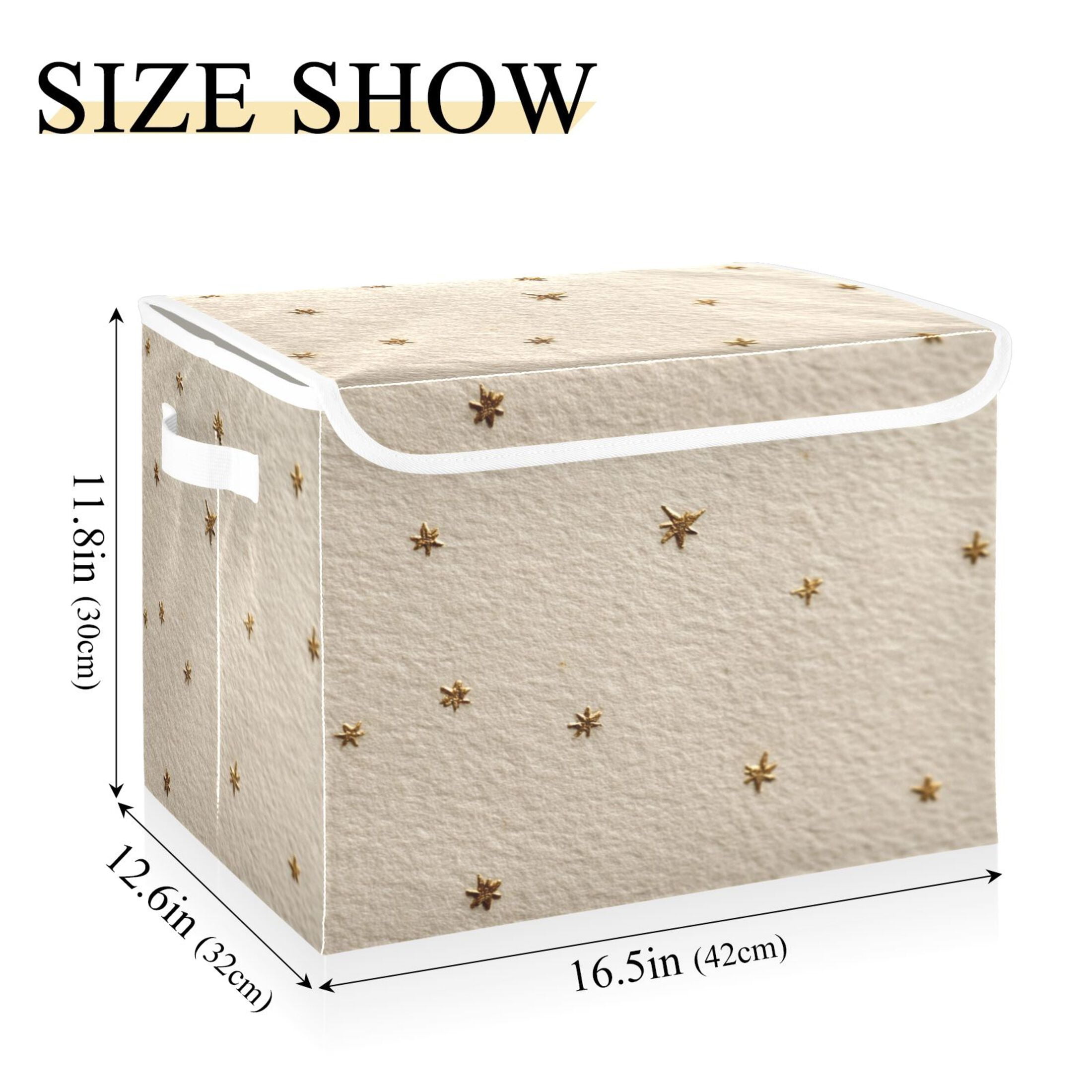 Iauyy 16.5x12.6x11.8in Foldable Flip-Top Storage Bin, Dustproof Magic ...