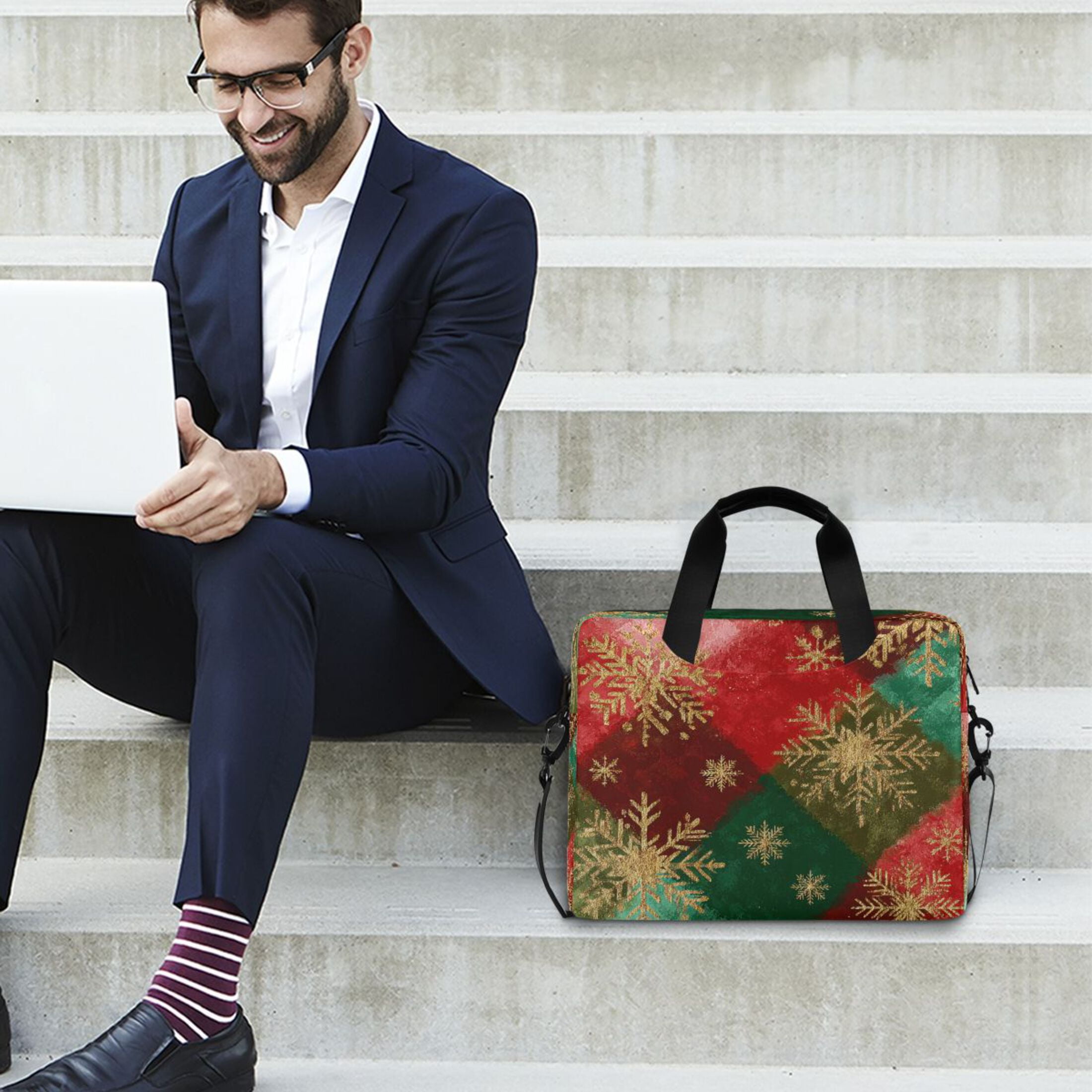 Iauyy 16inch Laptop Briefcase for Men/Women , Detachable Strap & Padded ...