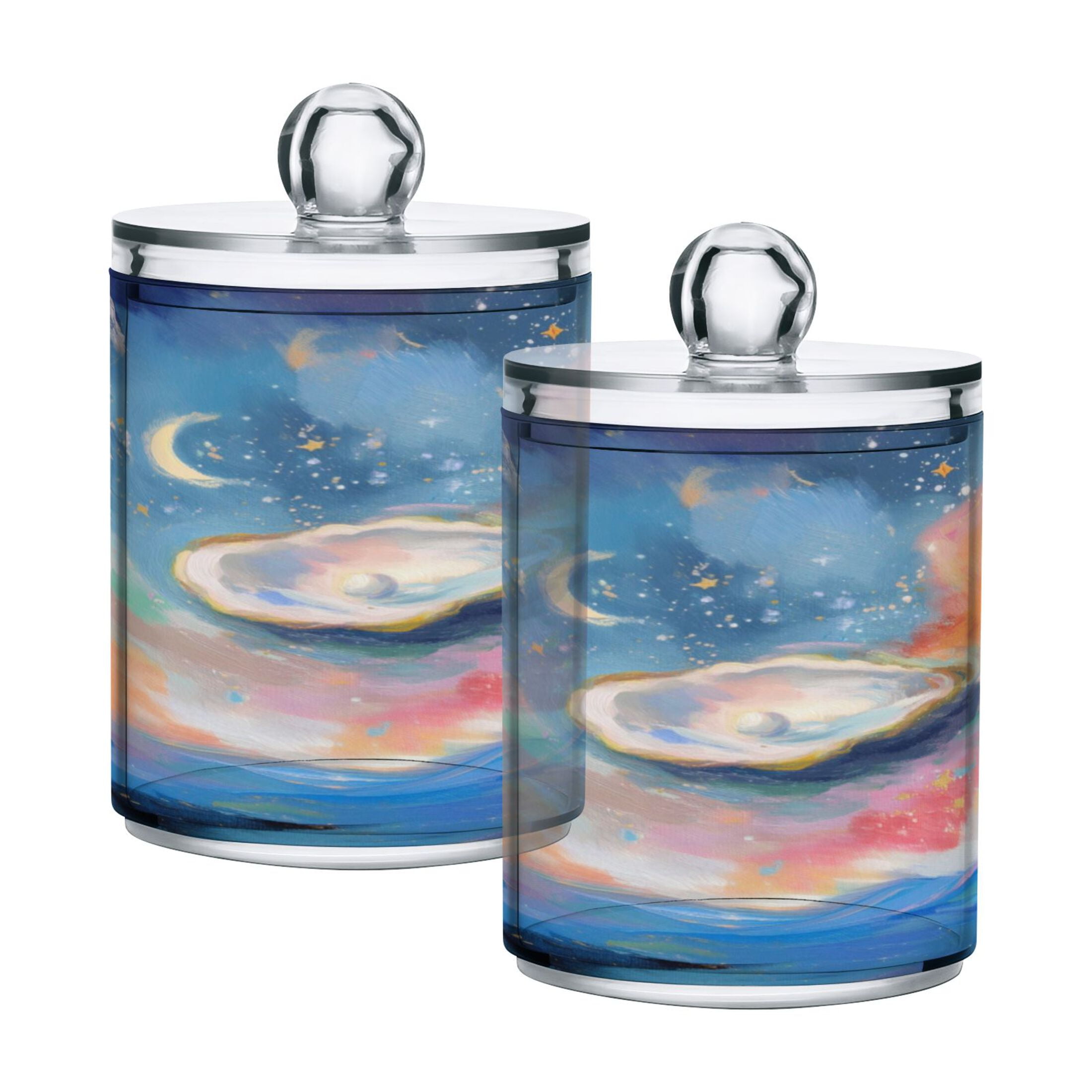 Iauyy 2 pack Transparent Floss Storage Container - Sealed Cotton Pad ...