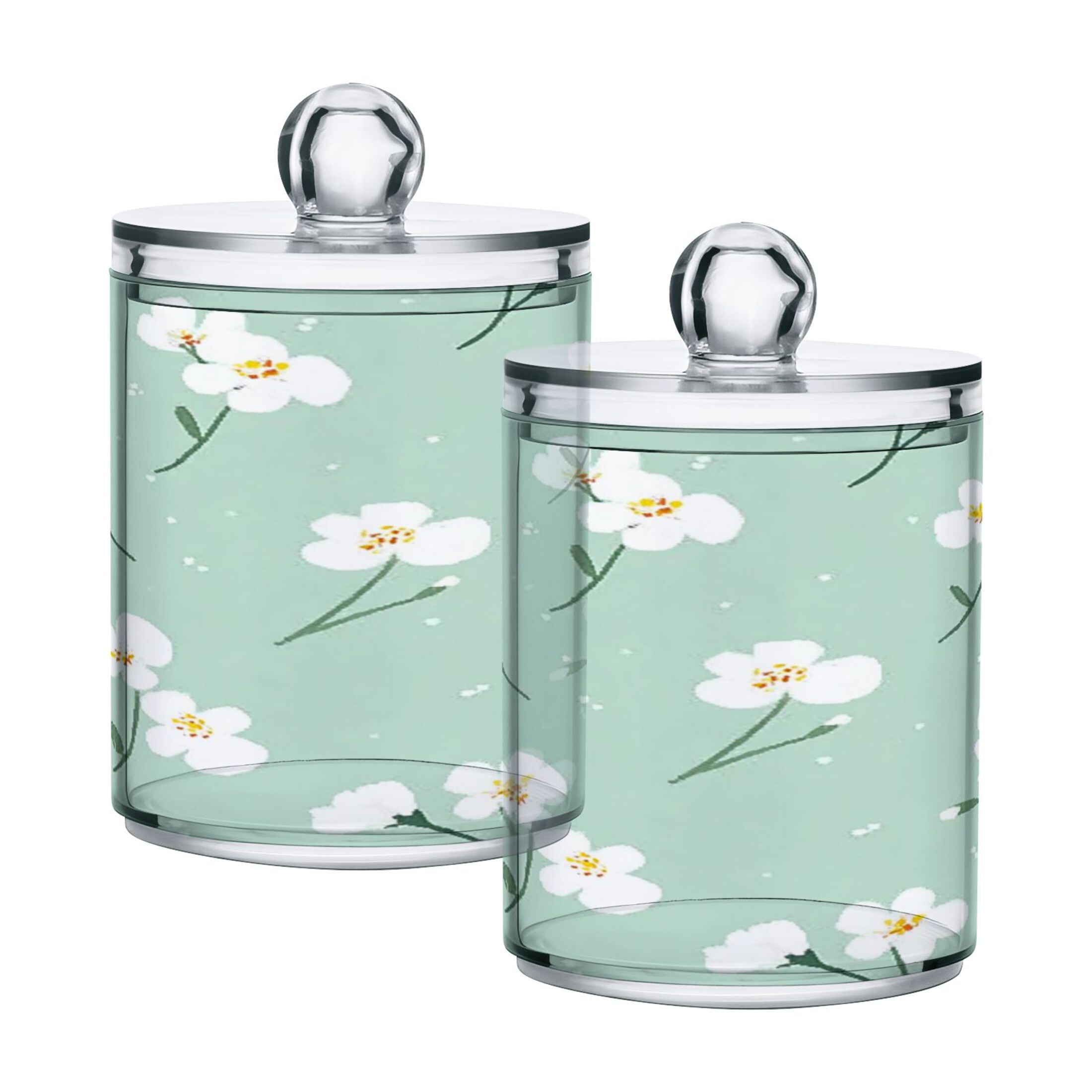 Iauyy 2 pack Transparent Floss Storage Container - Sealed Cotton Pad ...