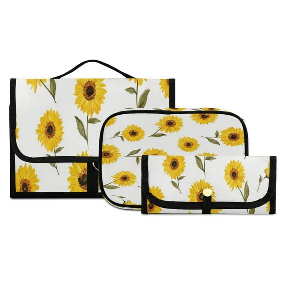 Iauyy 3 Piece Large Portable Hanging Toiletry Bags for Travel,Foldable ...