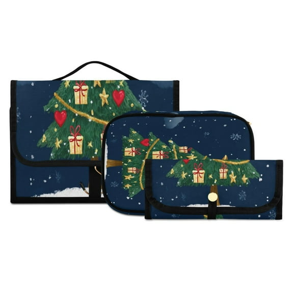 Iauyy 3 Piece Large Portable Hanging Toiletry Bags for Travel,Foldable ...