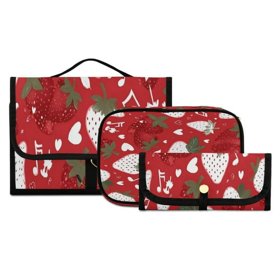 Iauyy 3 Piece Large Portable Hanging Toiletry Bags for Travel,Foldable ...