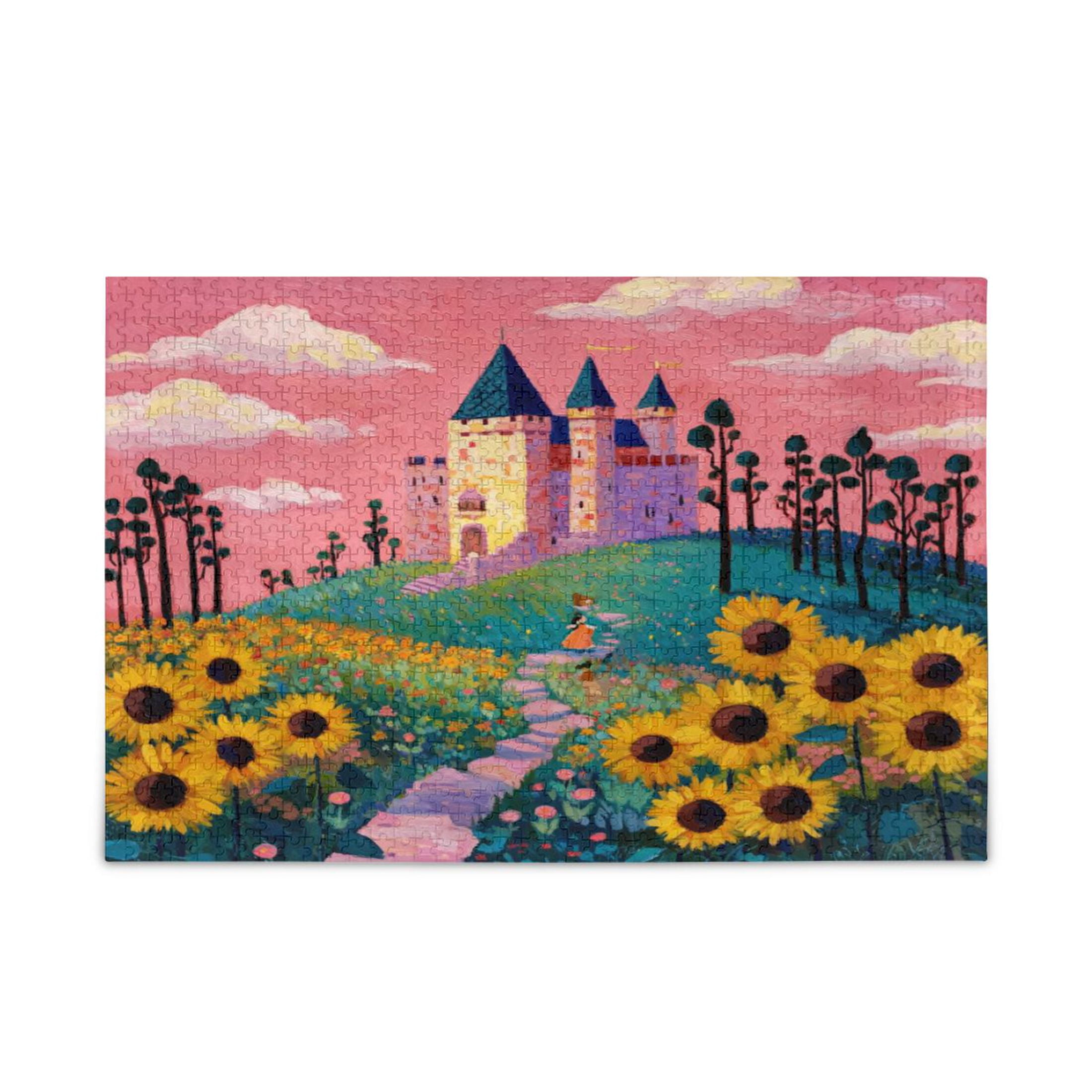Iauyy 500 Piece Adults Jigsaw Puzzles, Planted with Sunflowers Wooden ...