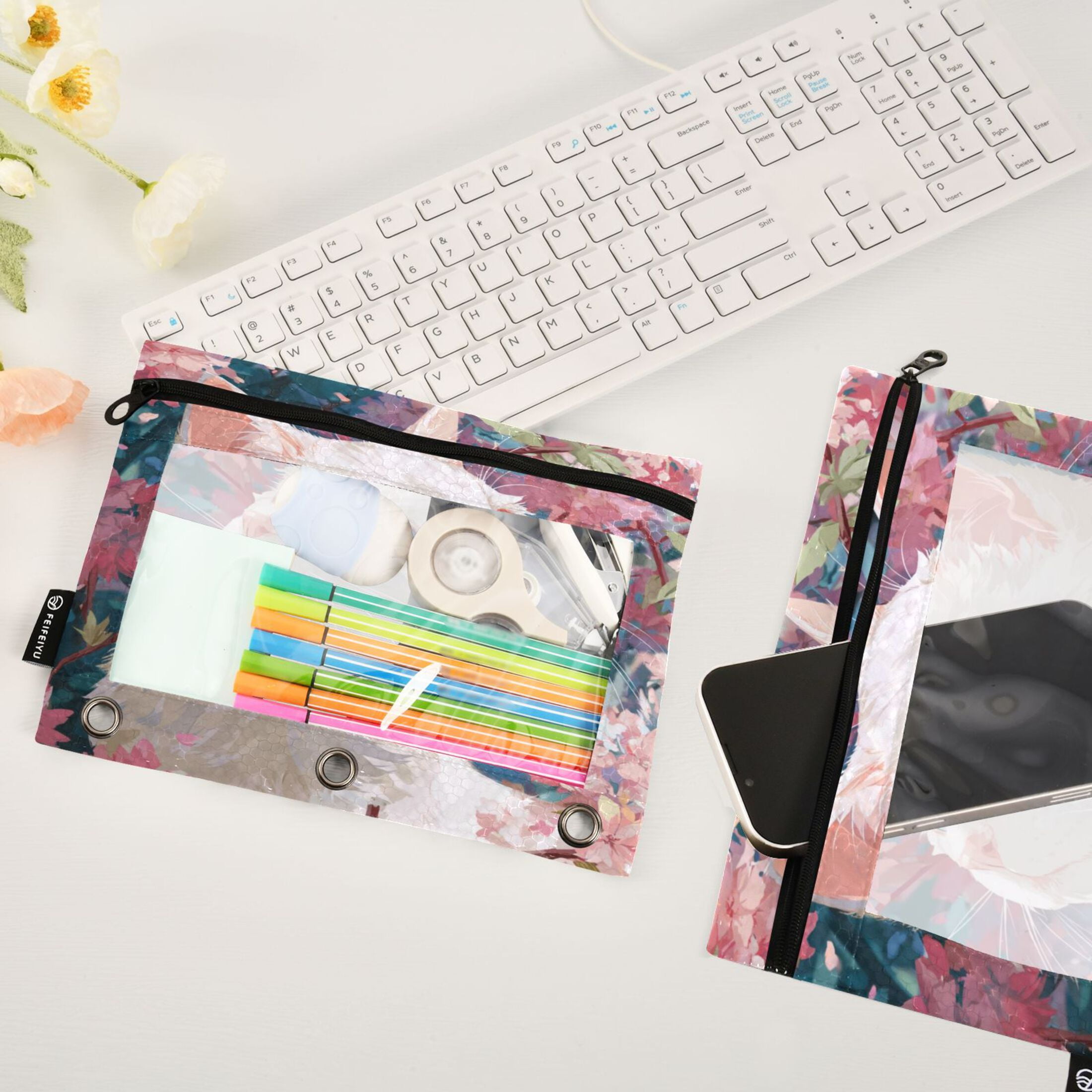 Iauyy Binder Pouches 2-Pack - Waterproof Soccer Mesh Clear PVC ...