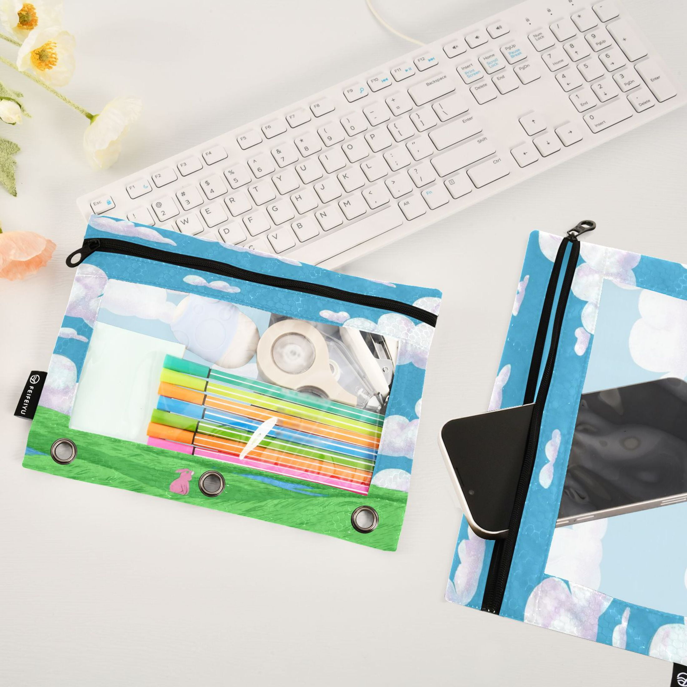 Iauyy Binder Pouches 2-Pack - Waterproof Soccer Mesh Clear PVC ...