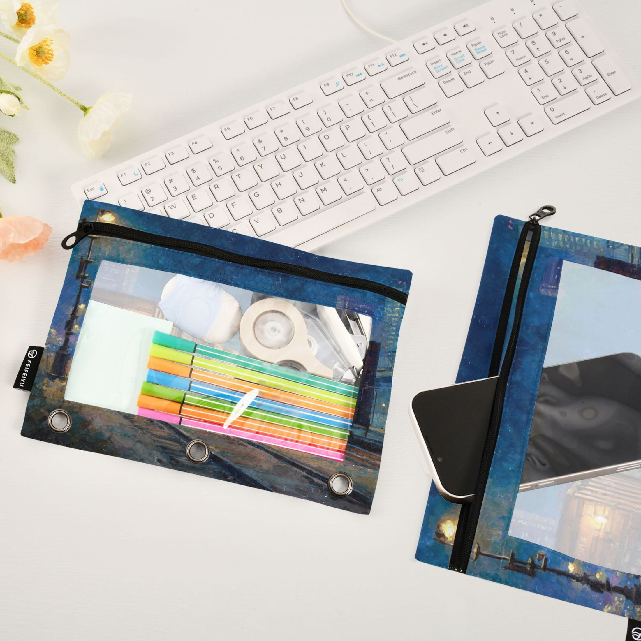 Iauyy Binder Pouches 2-Pack - Waterproof Soccer Mesh Clear PVC ...