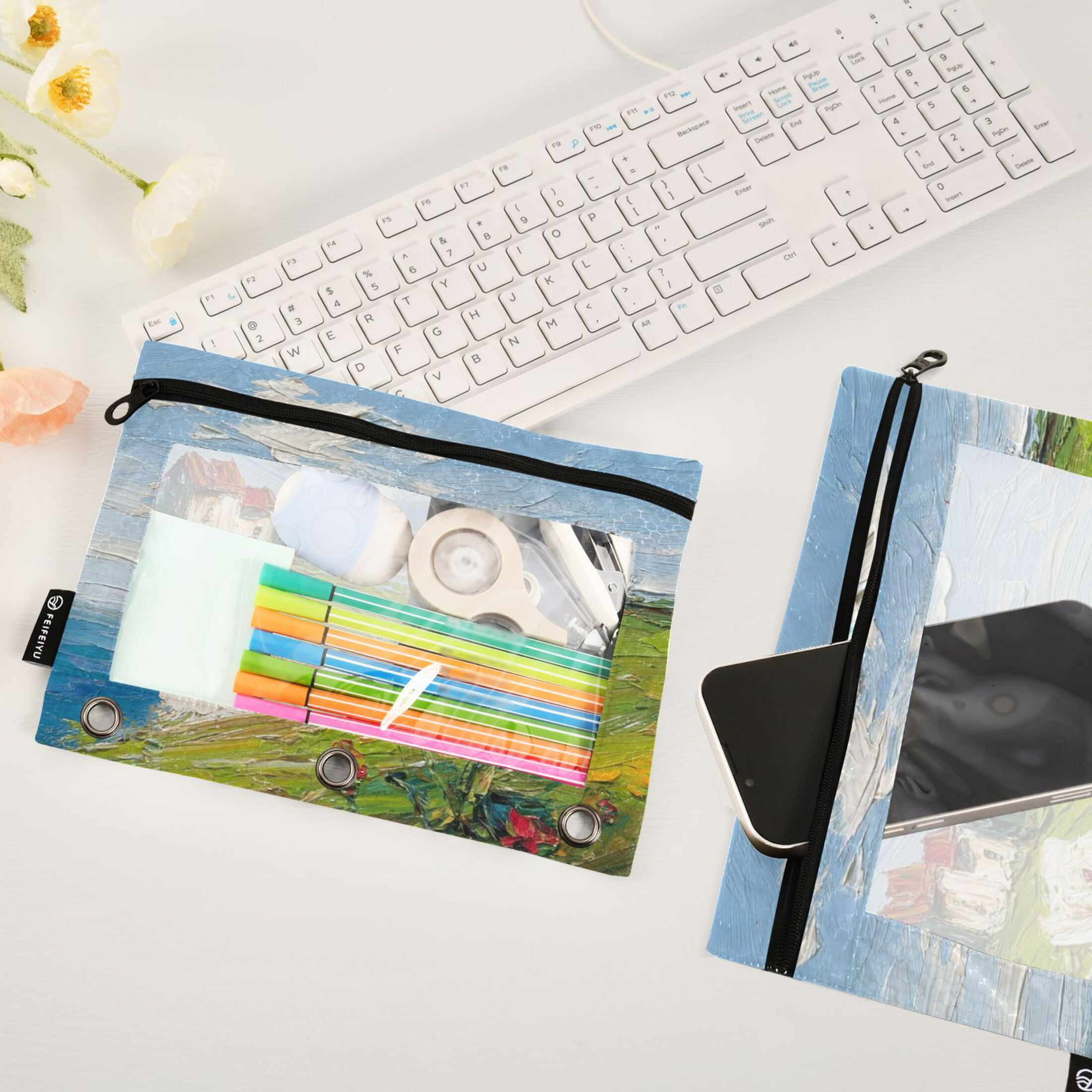 Iauyy Binder Pouches 2-Pack - Waterproof Soccer Mesh Clear PVC ...