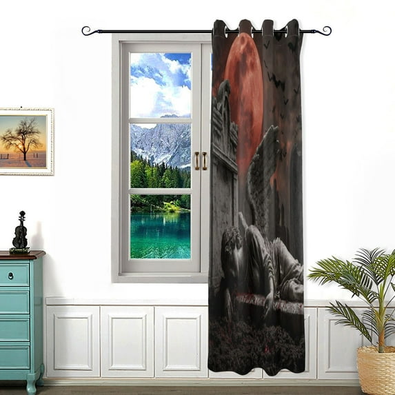 Iauyy Blackout Curtains for Living Room, 80% Blackout Grommet Top ...