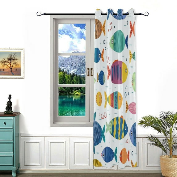 Iauyy Blackout Curtains for Living Room, 80% Blackout Grommet Top ...