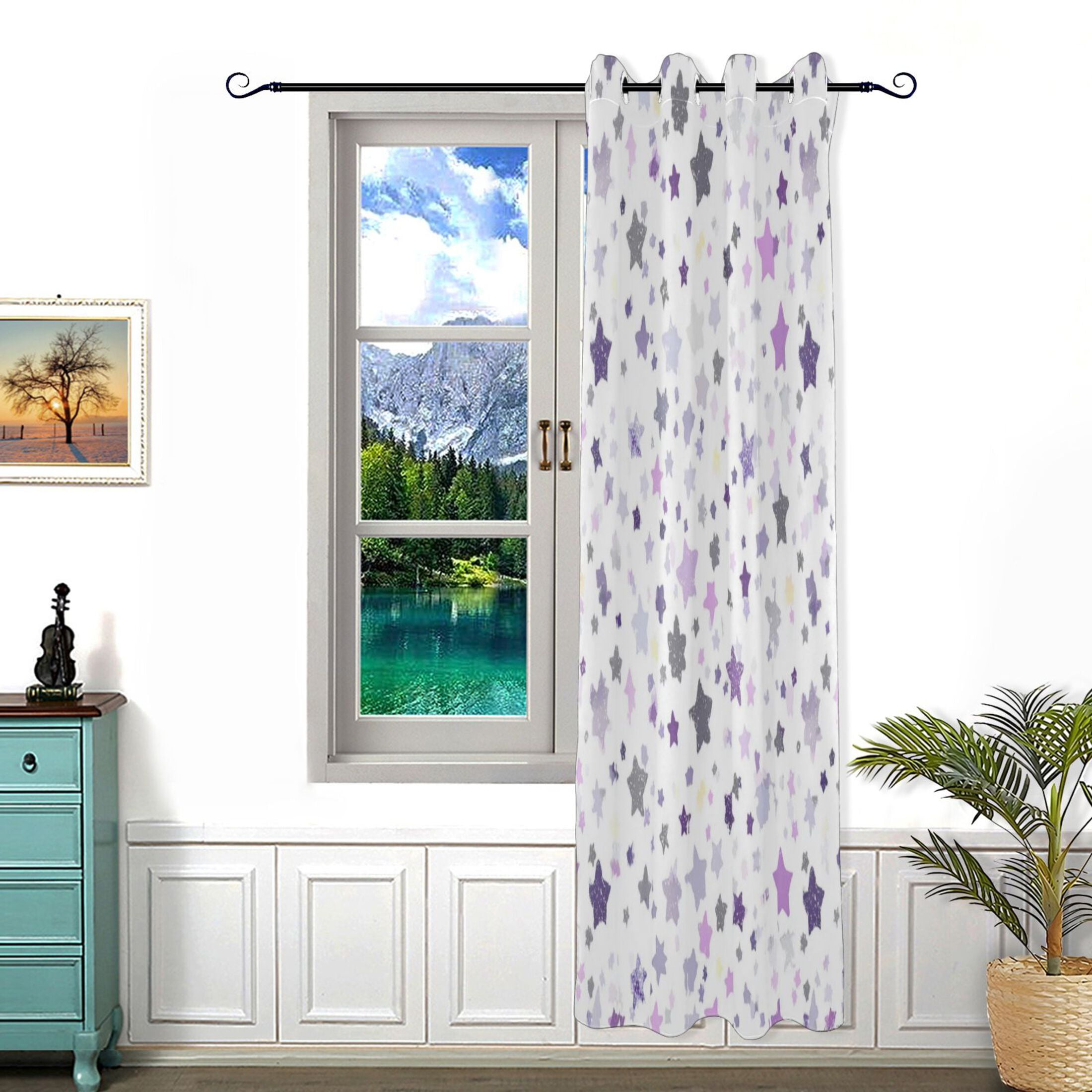 Iauyy Blackout Curtains for Living Room, 80% Blackout Grommet Top ...