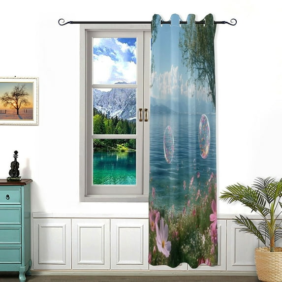 Iauyy Blackout Curtains for Living Room, 80% Blackout Grommet Top ...