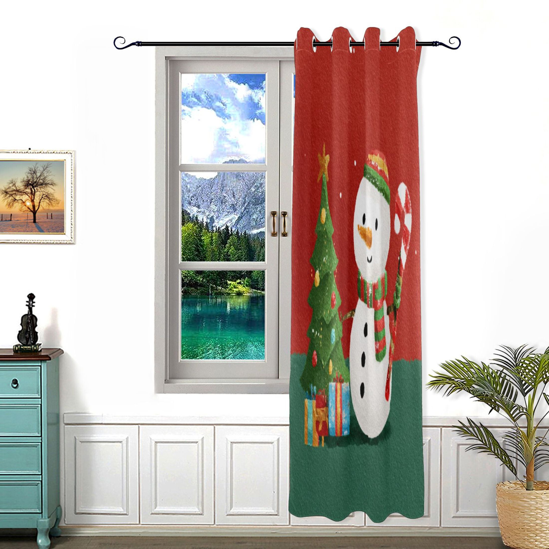 Iauyy Blackout Curtains for Living Room, 80% Blackout Grommet Top ...