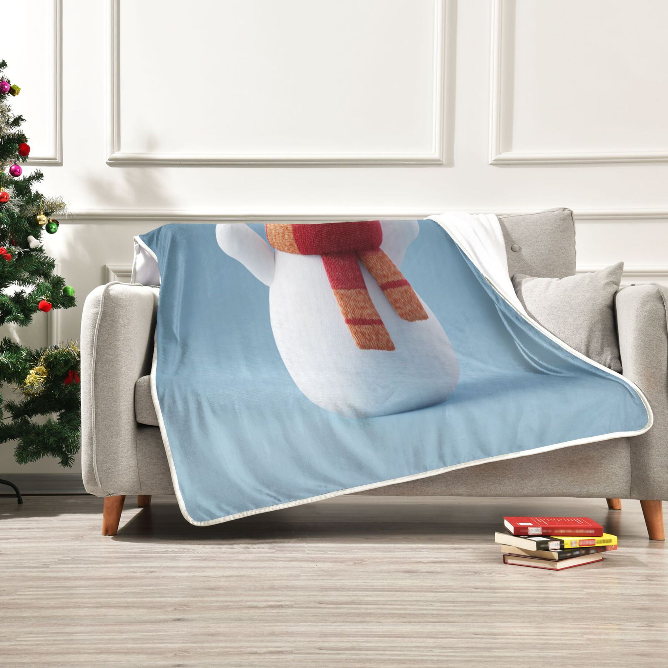 Iauyy Happy Snowman Blanket ,Arctic Wool Throw Blankets All Season Bed ...