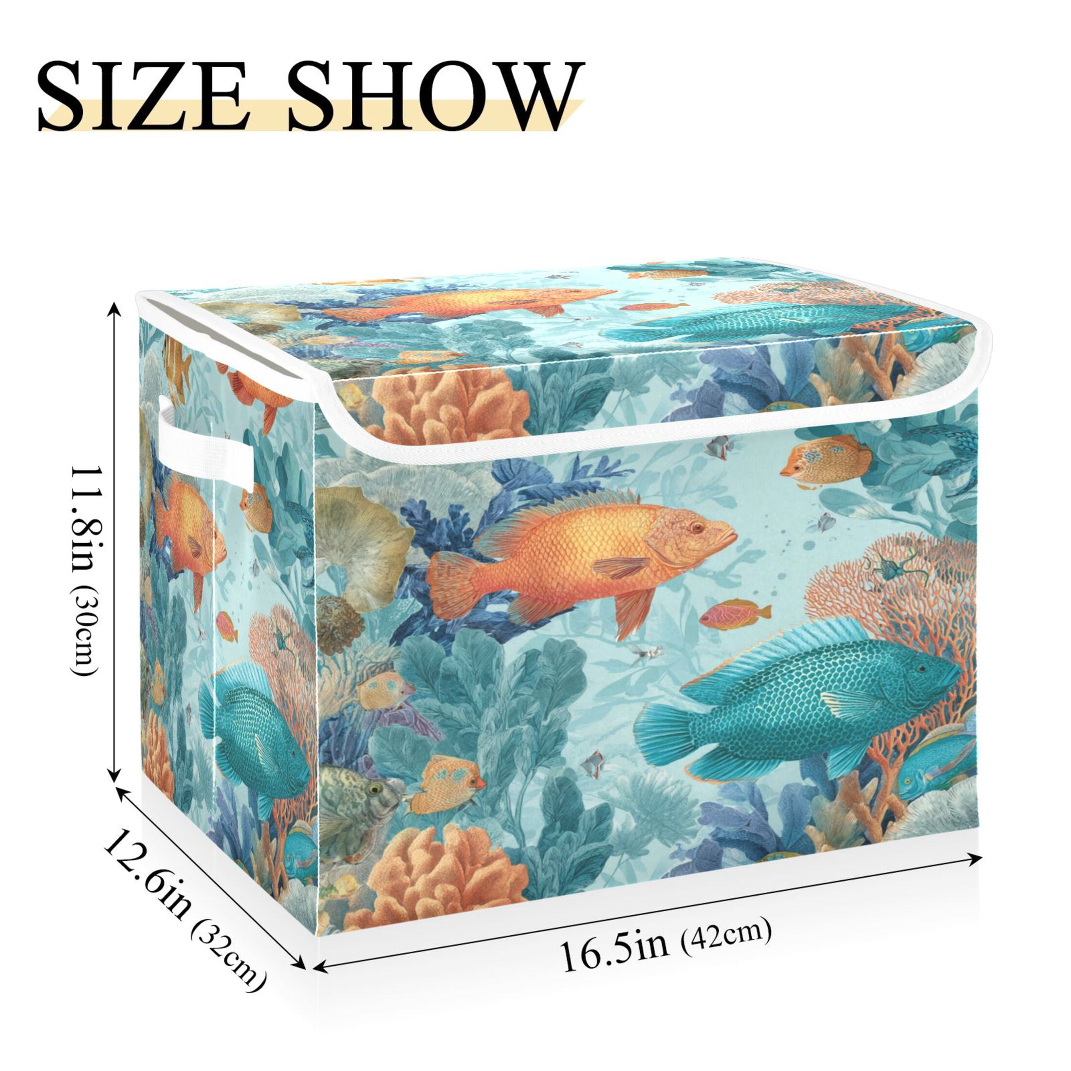 Iauyy Large Storage Box with Lid - Foldable Home Storage Bins for ...
