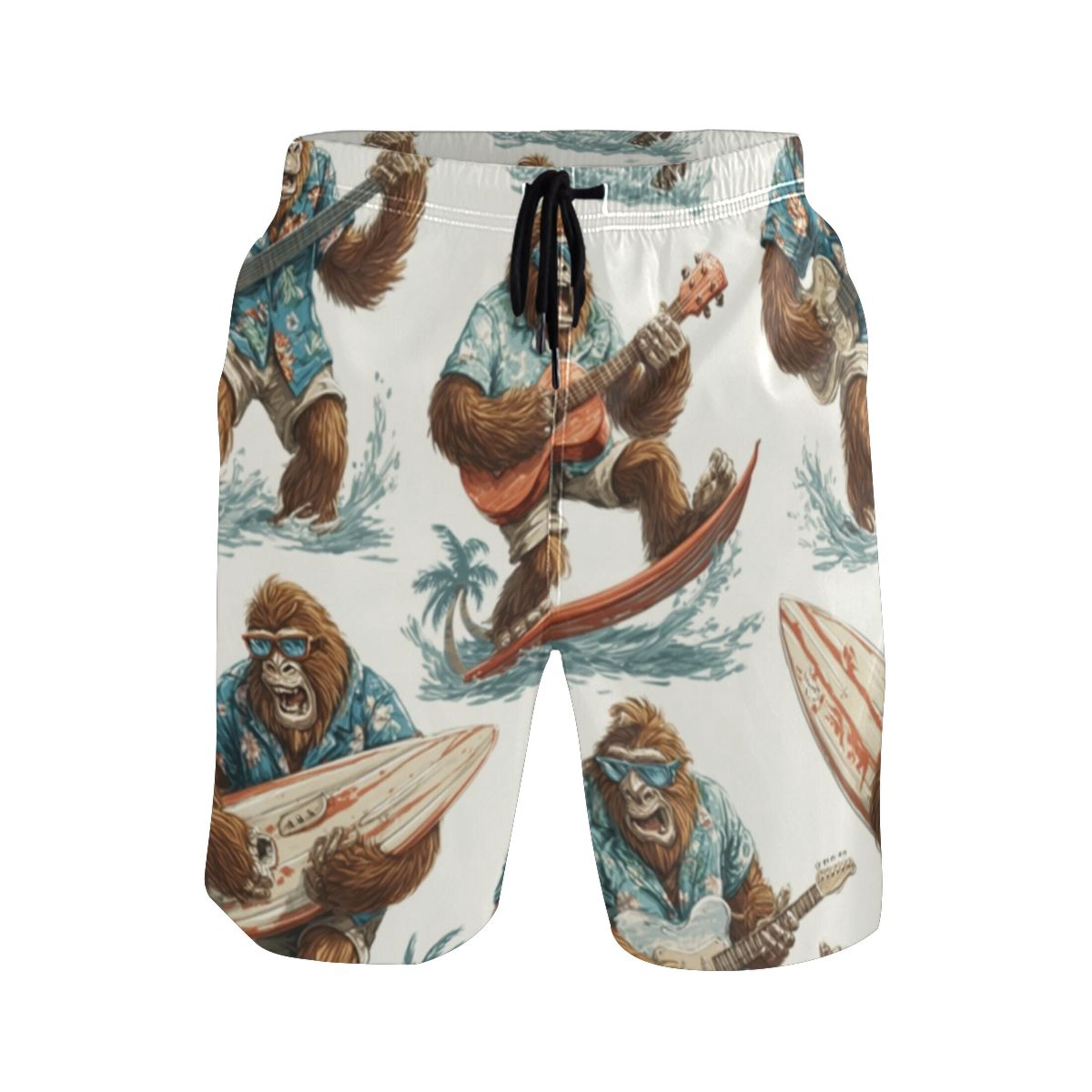 Iauyy Men's Quick-Dry Swim Trunks with Pockets - Casual Fashion Print ...