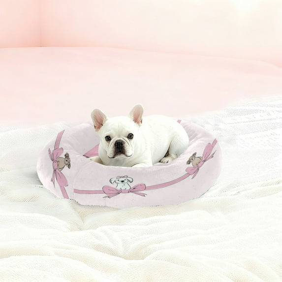 Iauyy Pet Couch Donut Cat Bed for Indoor Cats/Small Dogs Washable ...