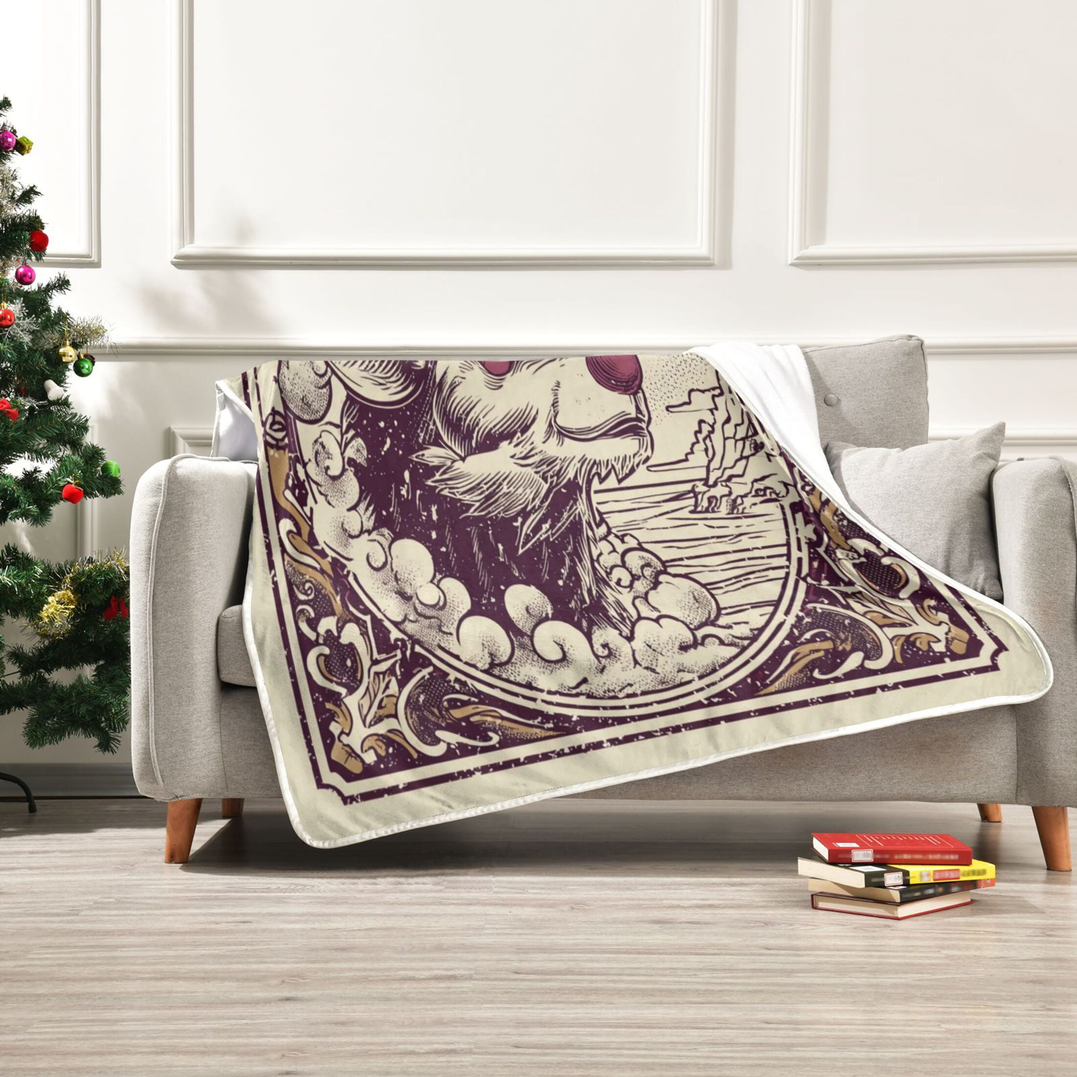 Iauyy Rudolph The Red-nosed Reindeer Blanket ,Arctic Wool Throw ...