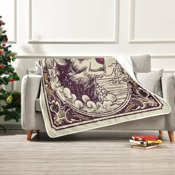 Iauyy Rudolph The Red-nosed Reindeer Blanket ,Arctic Wool Throw ...