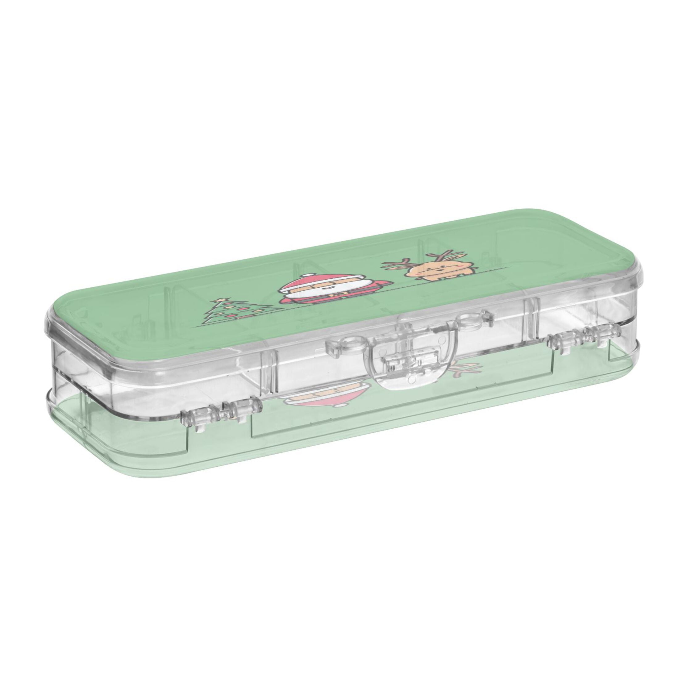 Iauyy Stackable Clear Pencil Box with Snap-Tight Lid, Large Capacity ...