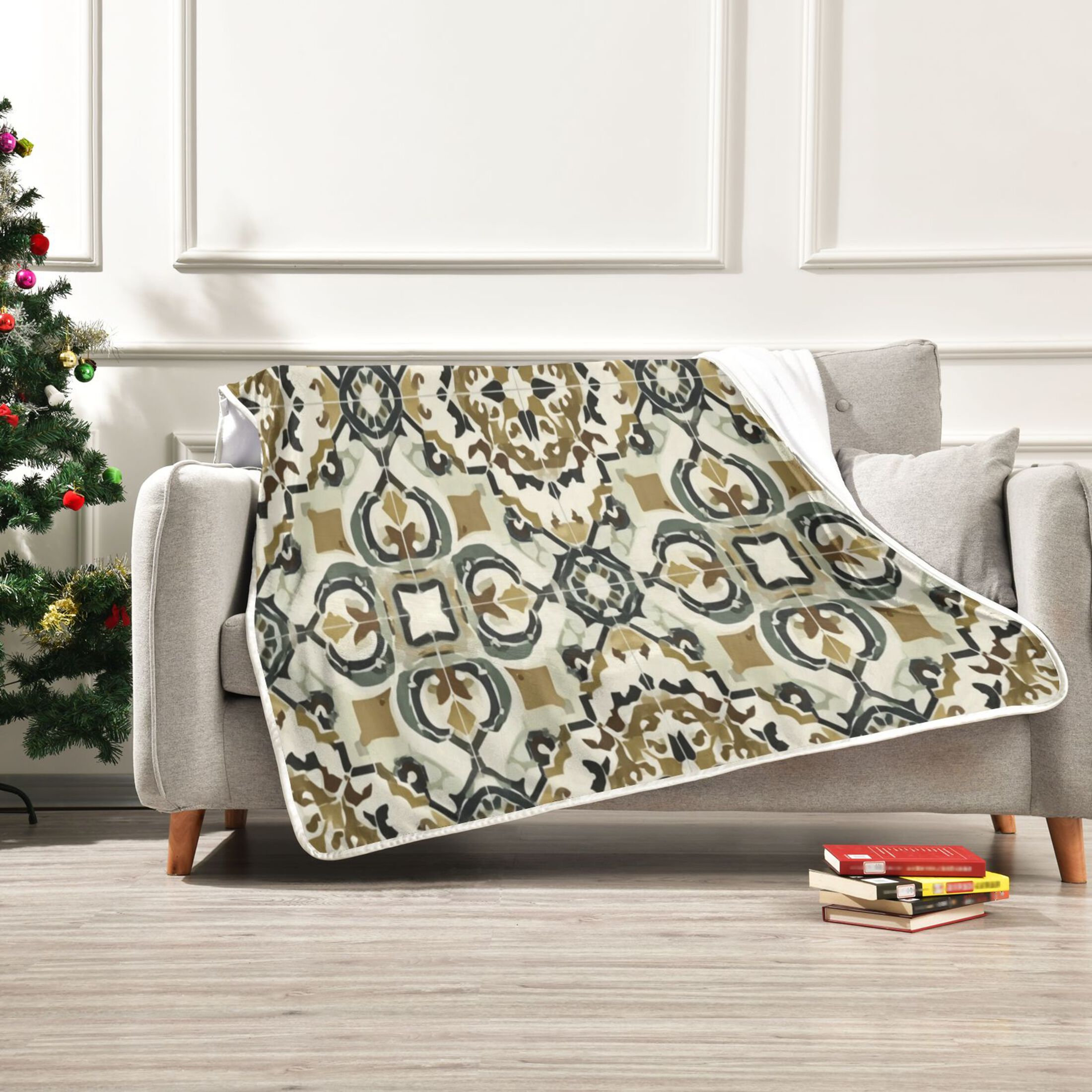 Iauyy The Shape in Earth Tones Blanket ,Arctic Wool Throw Blankets All ...