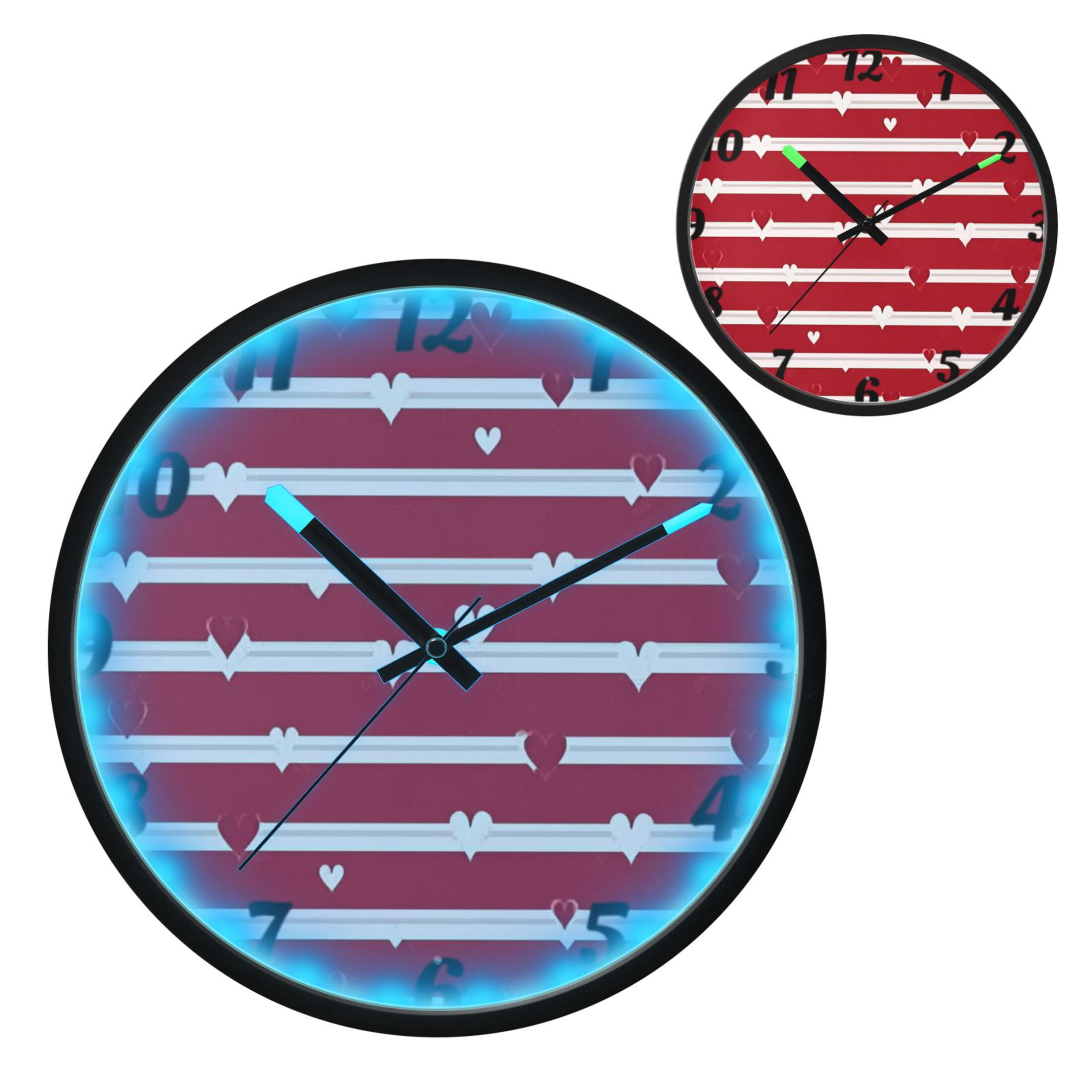 Iauyy Vintage Battery Sunrise Clock Wall Clock 12 inch Fashion Bedroom ...