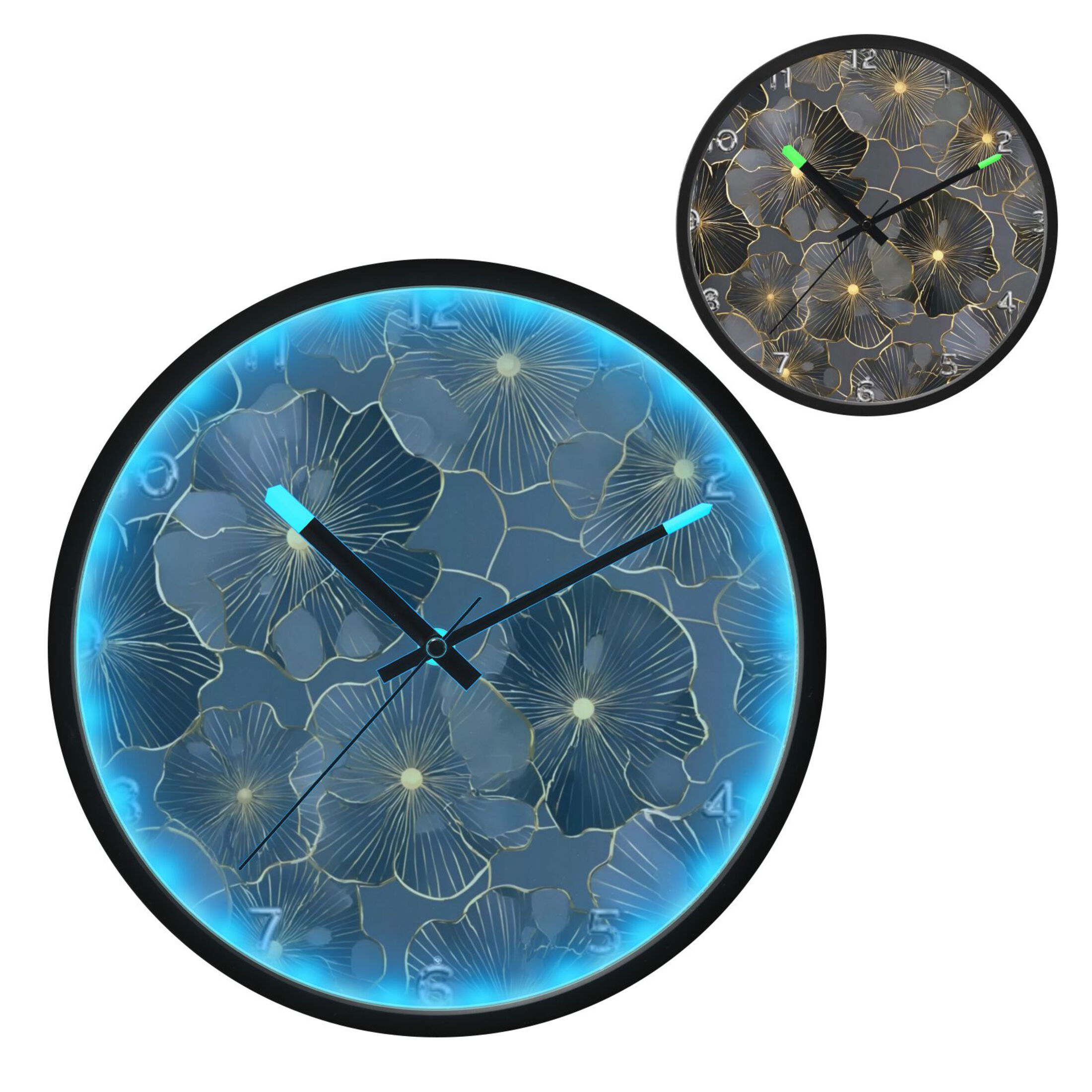 Iauyy Vintage Battery Sunrise Clock Wall Clock 12 inch Fashion Bedroom ...