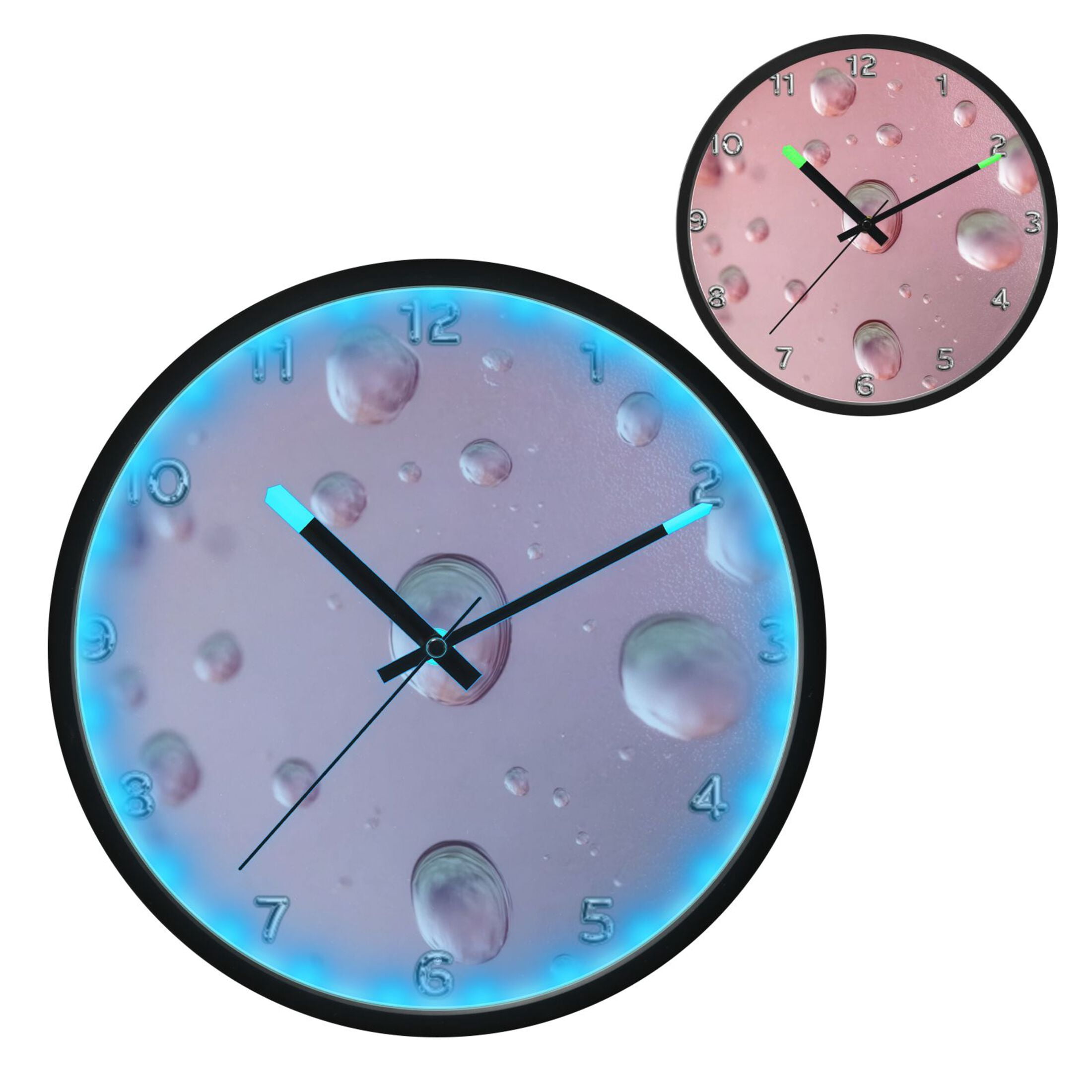 Iauyy Vintage Battery Sunrise Clock Wall Clock 12 inch Fashion Bedroom ...