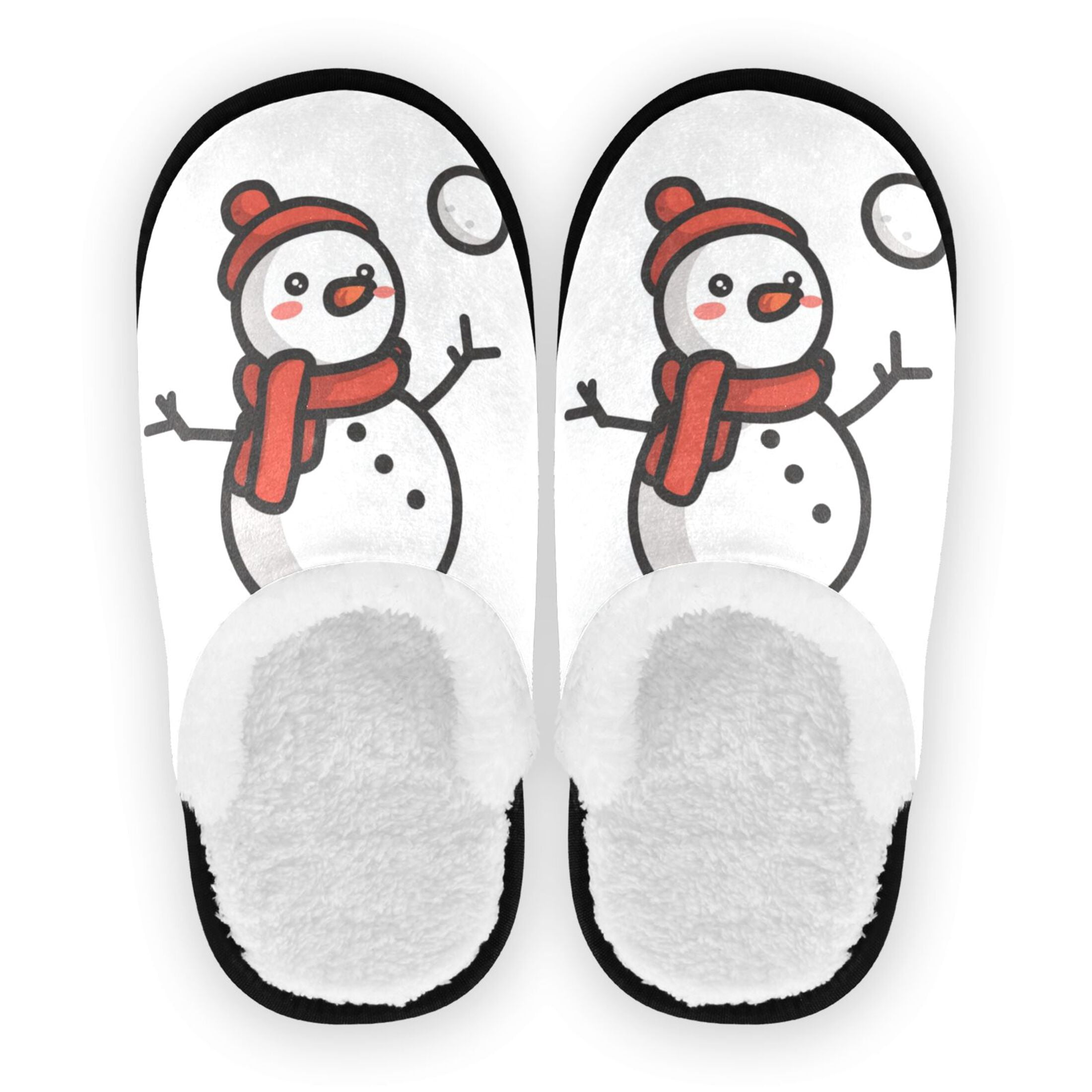 Iauyy Women's Men's Slippers, Non-Slip Travel Unisex Cotton Flannel ...