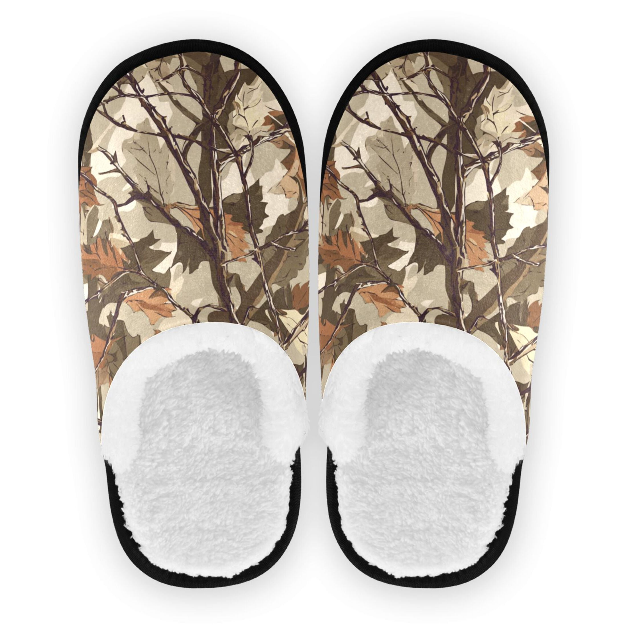 Iauyy Women's Men's Slippers, Non-Slip Travel Unisex Cotton Flannel ...