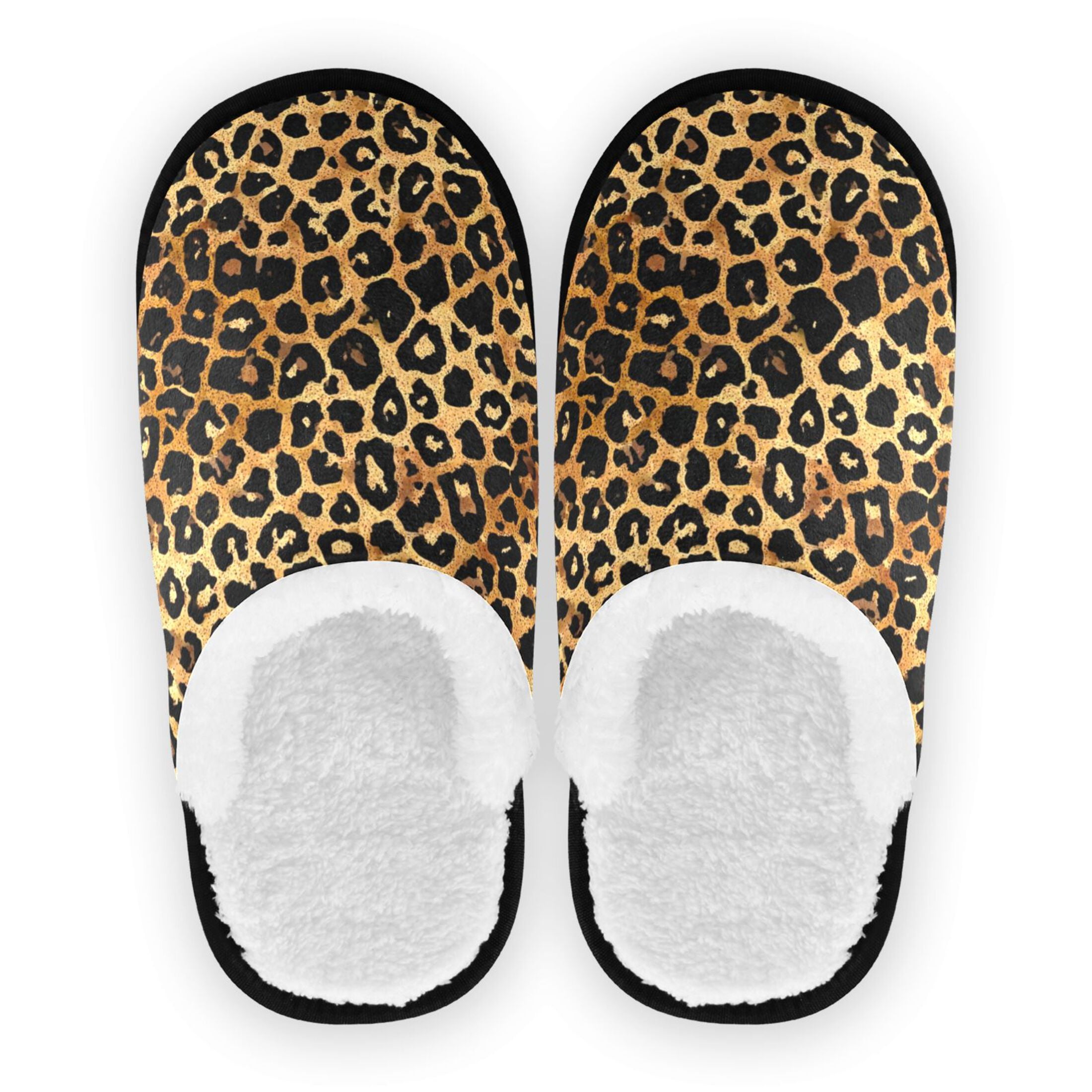 Iauyy Women's Men's Slippers, Non-Slip Travel Unisex Cotton Flannel ...