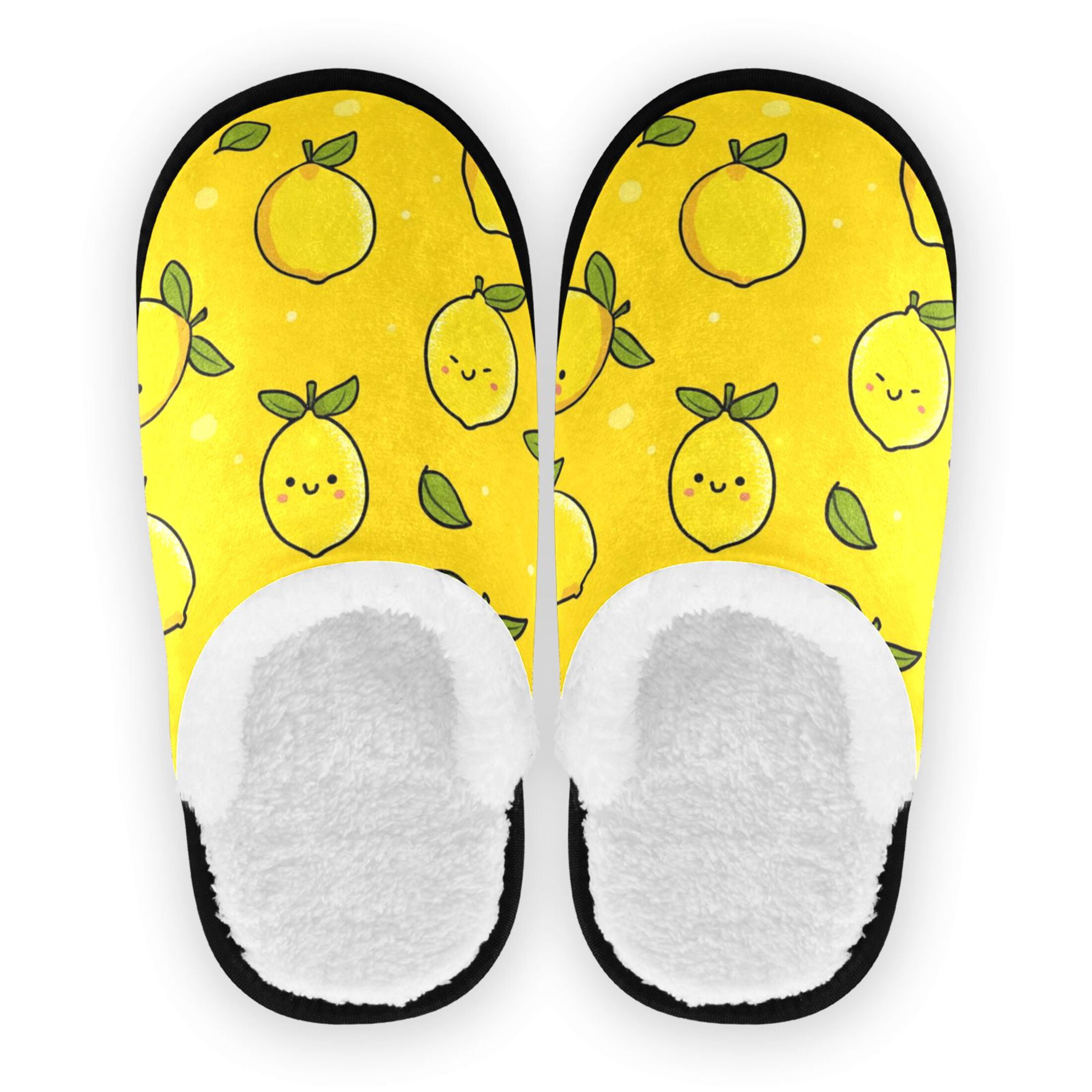 Iauyy Women's Men's Slippers, Non-Slip Travel Unisex Cotton Flannel ...