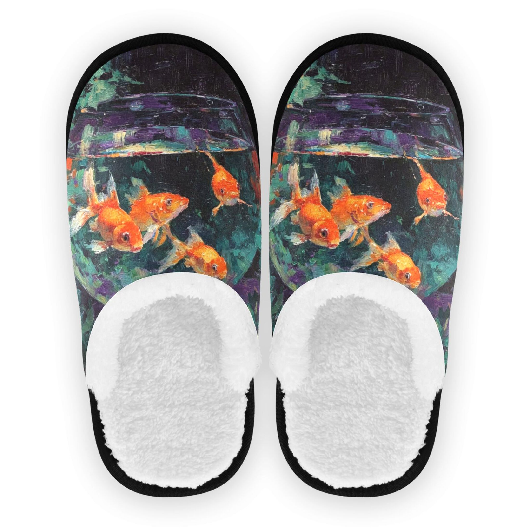 Iauyy Women's Men's Slippers, Non-Slip Travel Unisex Cotton Flannel ...