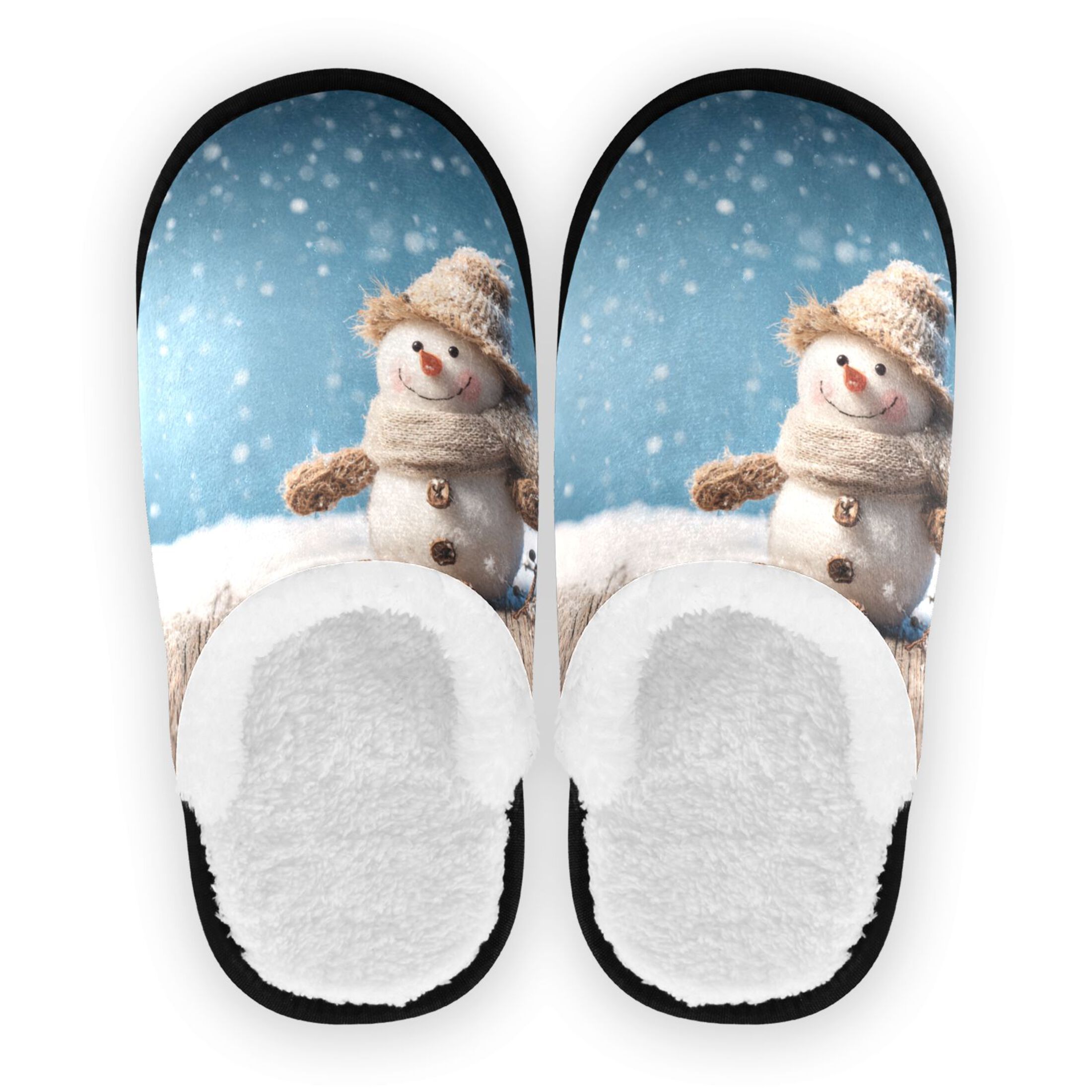 Iauyy Women's Men's Slippers, Non-Slip Travel Unisex Cotton Flannel ...