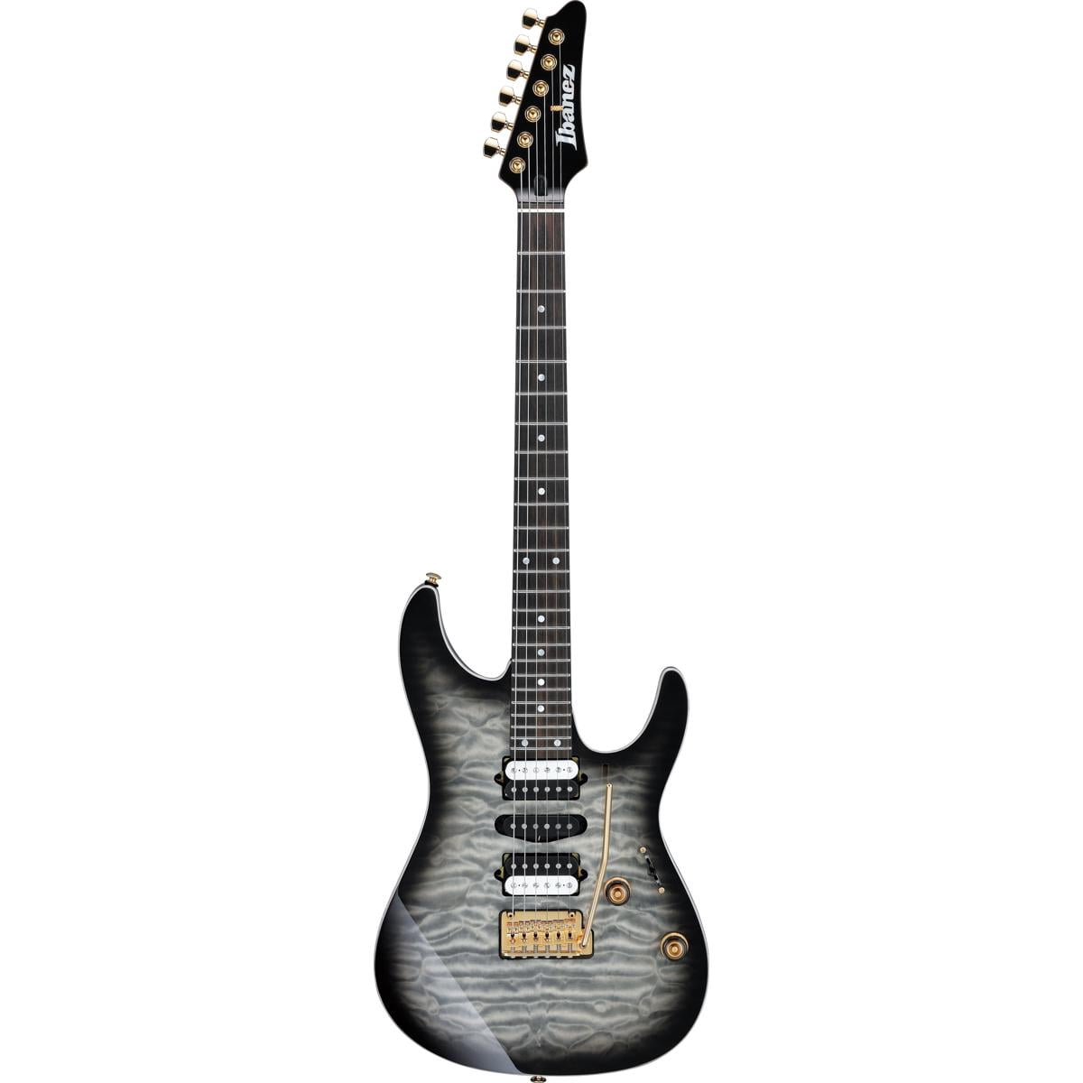 Ibanez AZ Premium 6-String Electric Guitar - Black Ice Burst with Lead ...