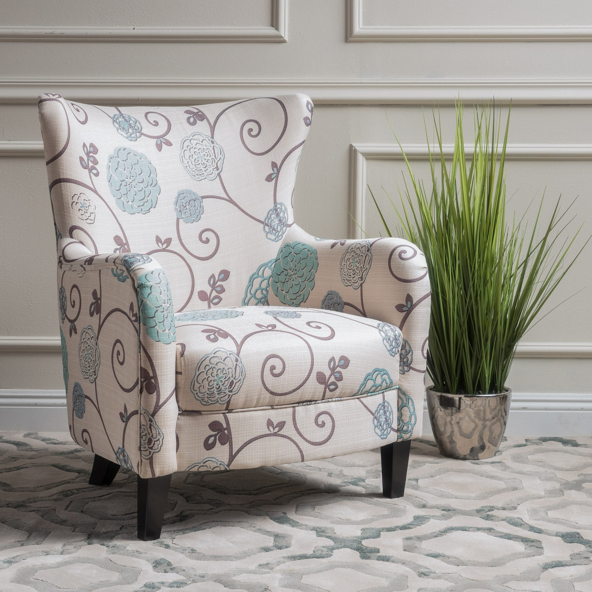IbayNawi Mid Century High Back Accent Chair,Contemporary Fabric ...
