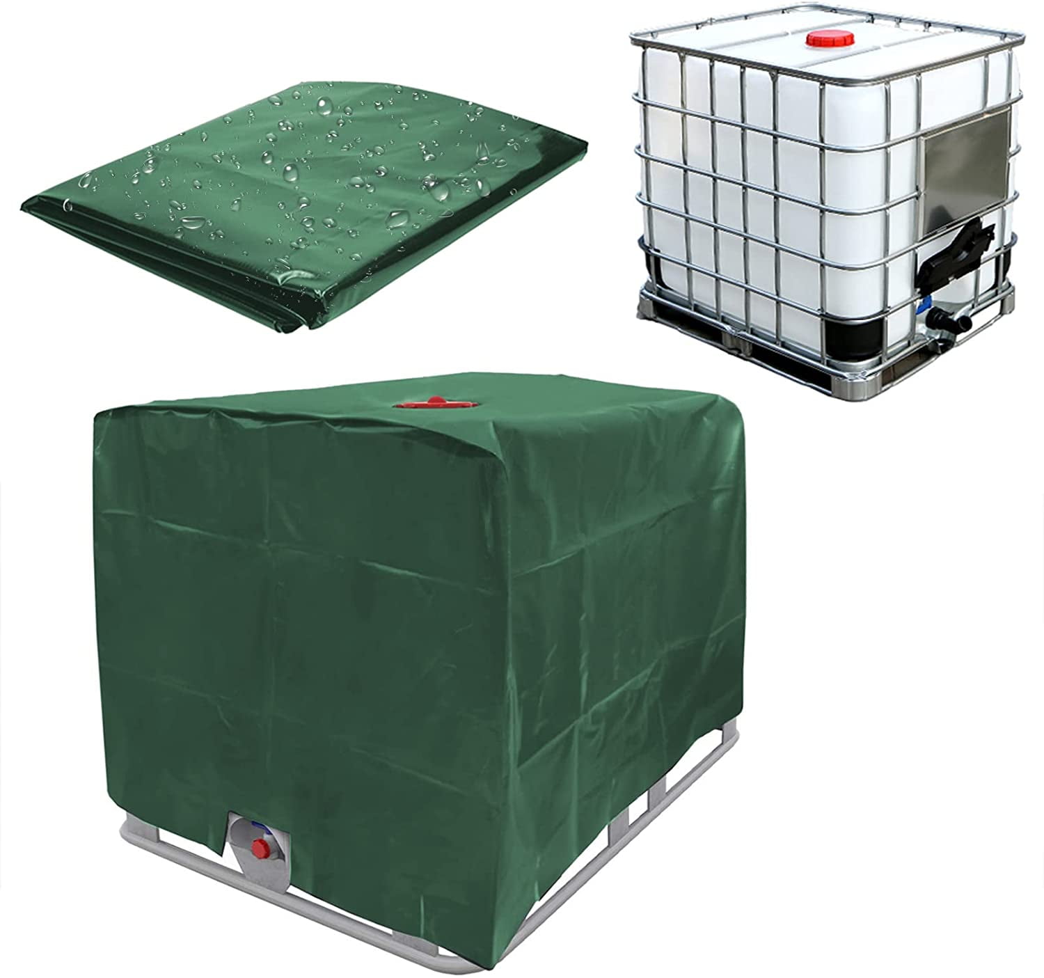 Ibc Tank Cover - For 1000 L Water Tank - For Ibc Tank - Green, 120×100× ...