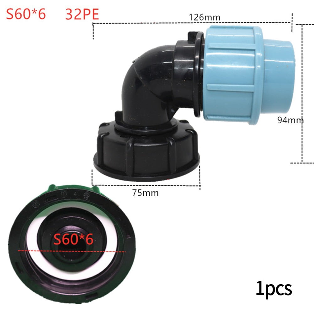 Ibc Tank Fitting S60X6 To Elbow, 3-Way Valve Fitting 20Mm 25Mm 32Mm ...