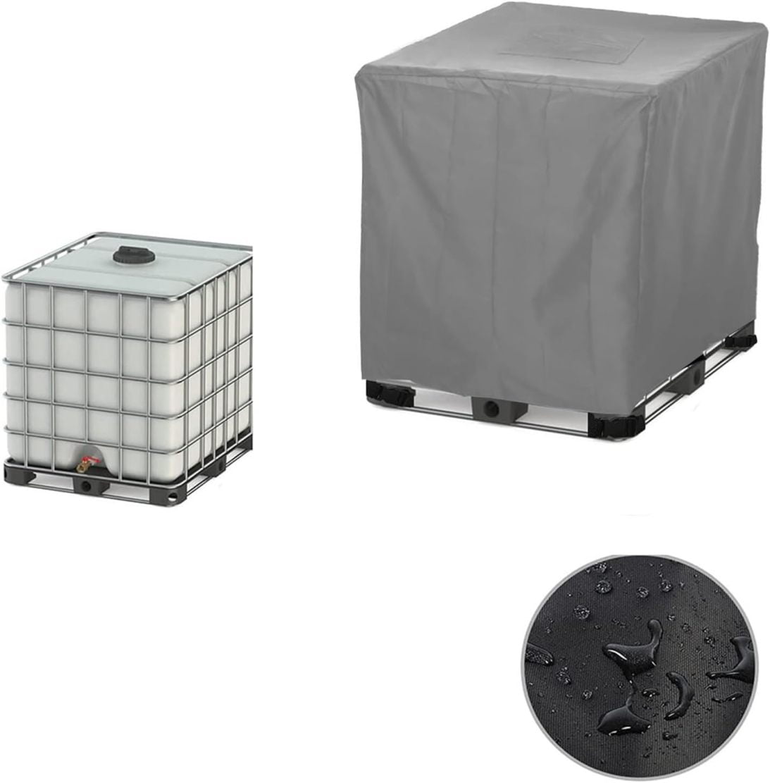 Ibc Tote Cover 250 Gallon, Heavy Duty Waterproof Ibc Tote Lid, Rain ...